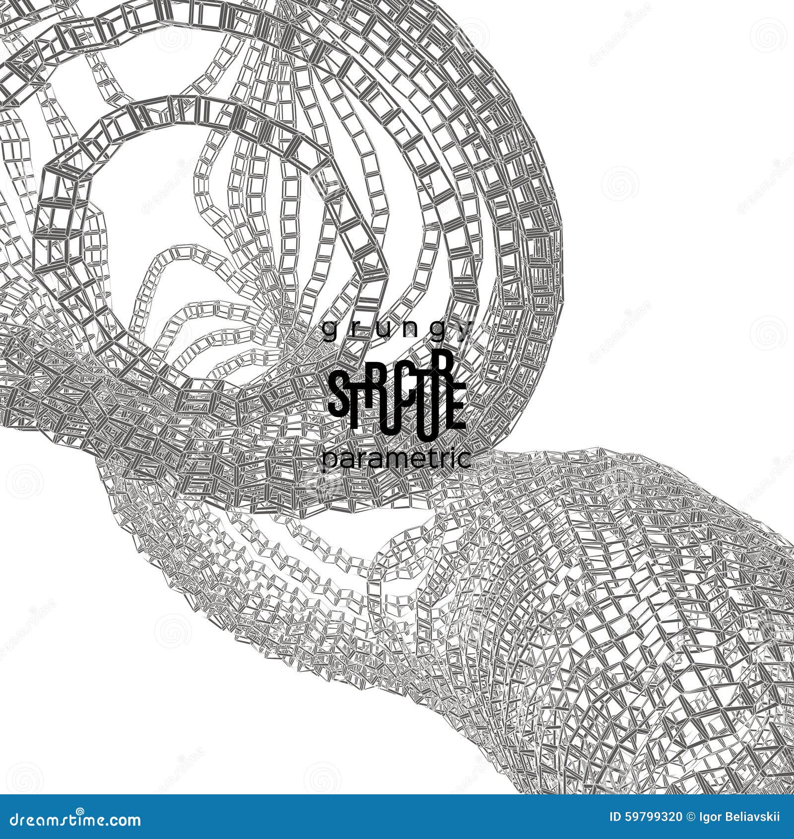Grunge Parametric Structure. Vector Design. Stock Vector - Illustration ...