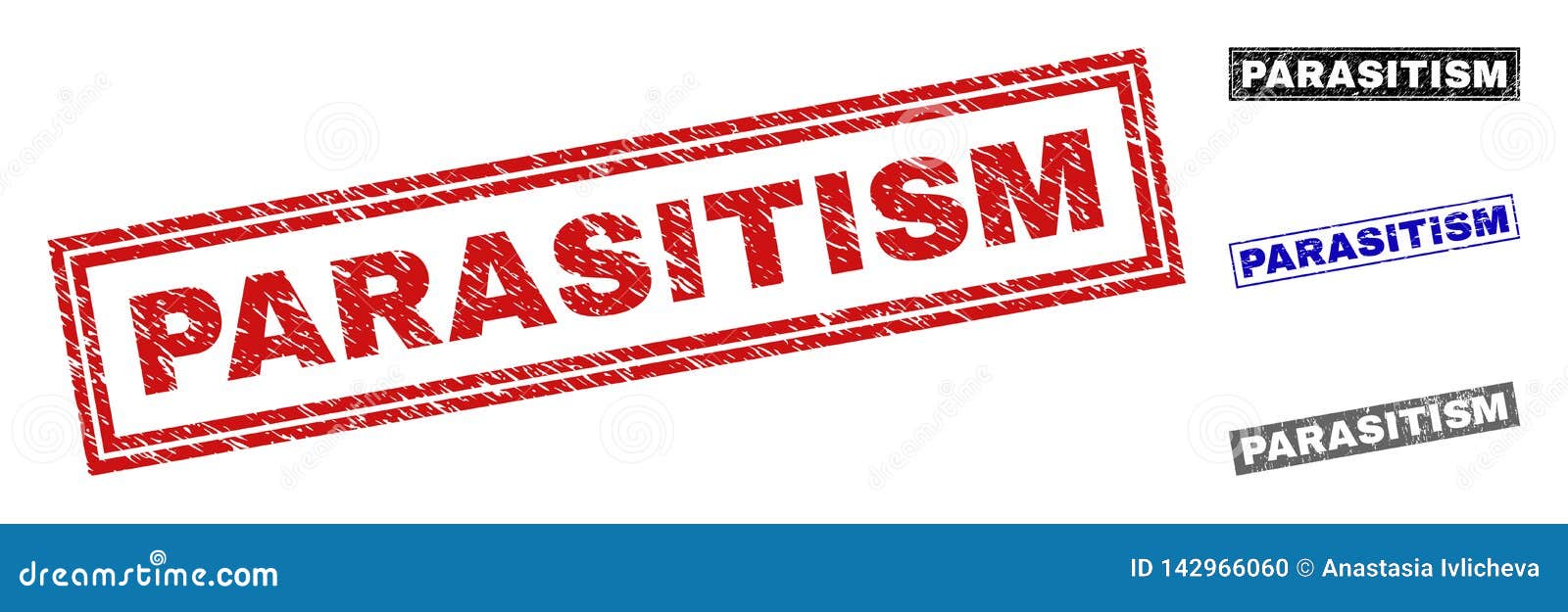 Grunge PARASITISM Textured Rectangle Watermarks Stock Vector ...