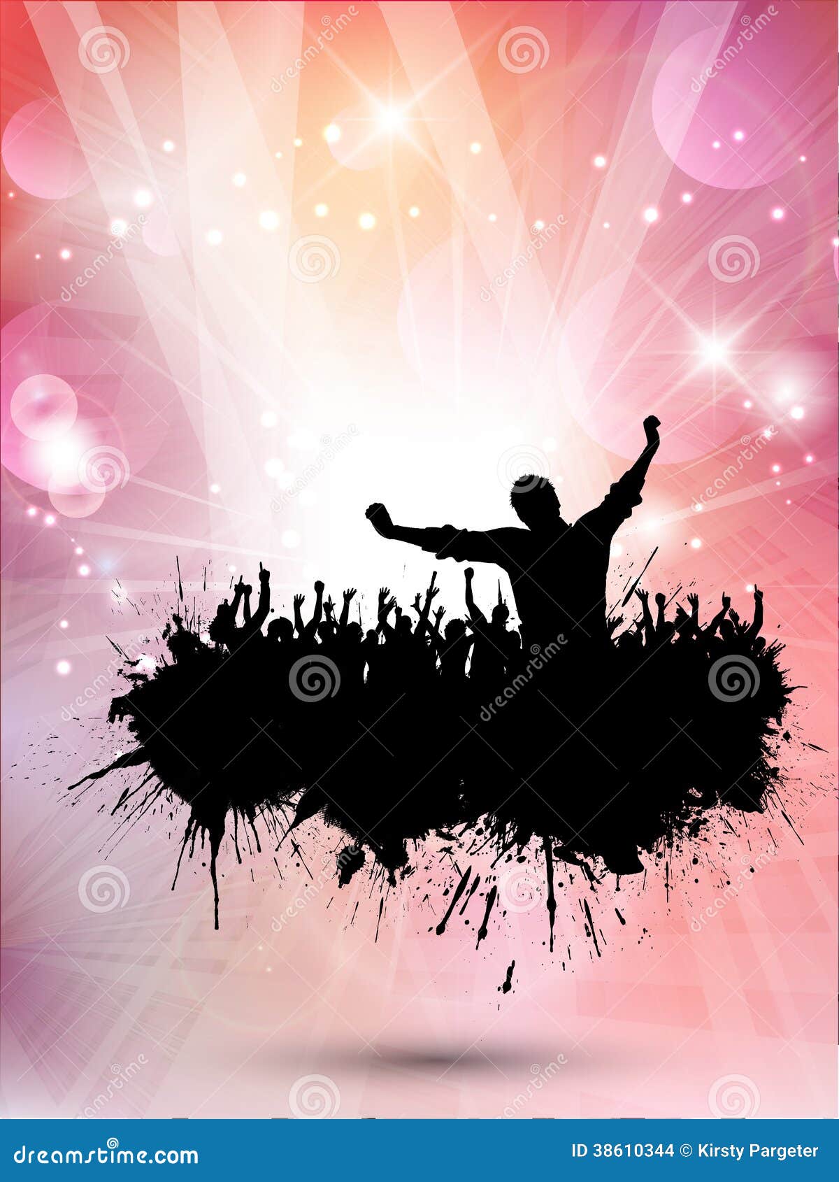 Grunge BBQ Party Invitation Template For Posters, Flyers. Barbeque ...