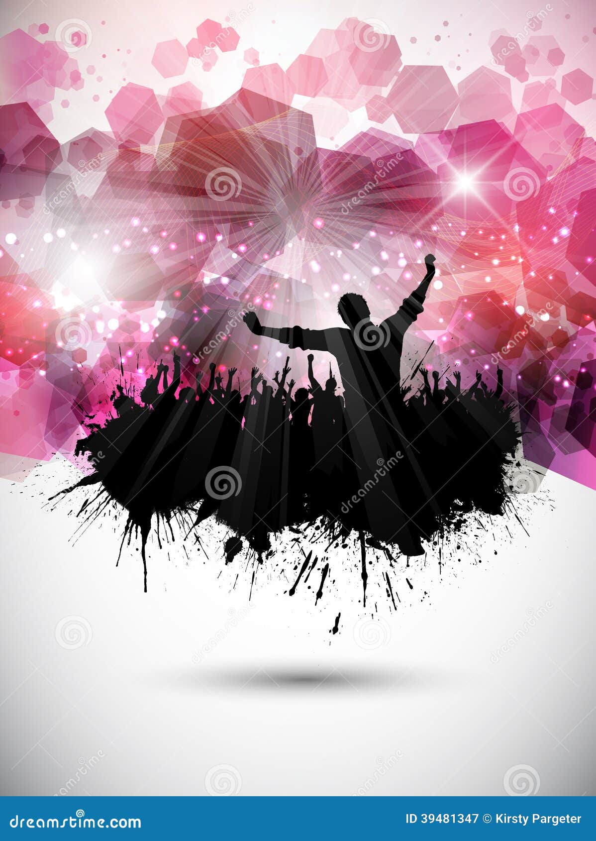 Grunge BBQ Party Invitation Template For Posters, Flyers. Barbeque ...