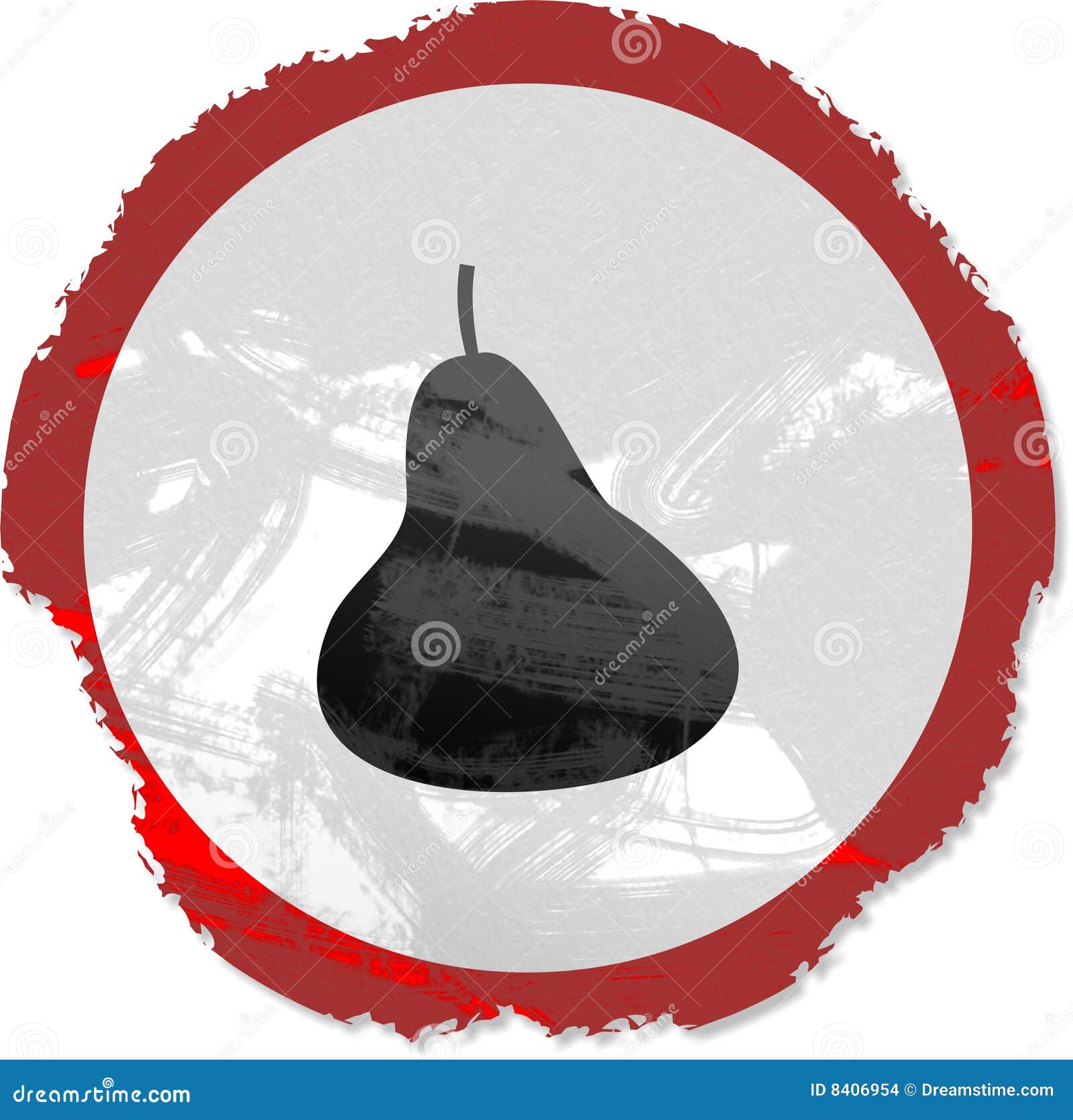 Grunge pear sign stock illustration. Illustration of icon - 8406954