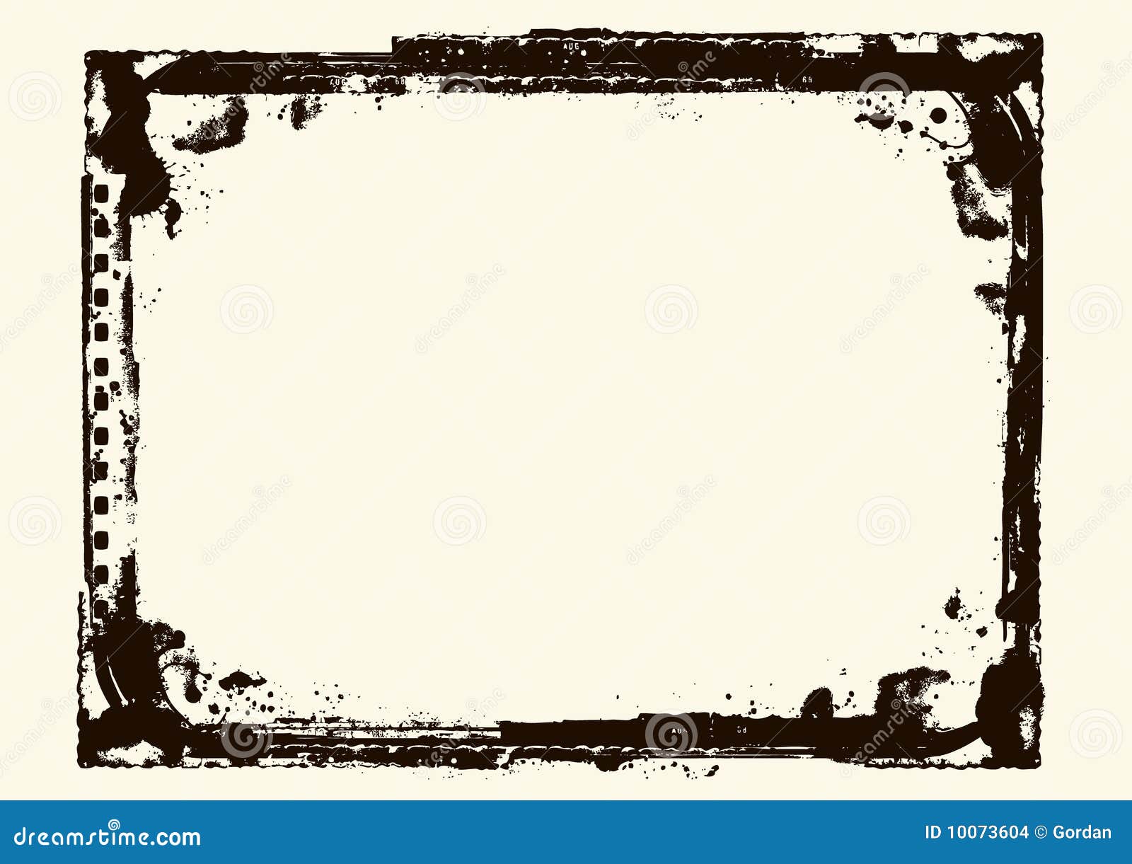 Grunge photo frame stock vector. Illustration of graphic - 10073604
