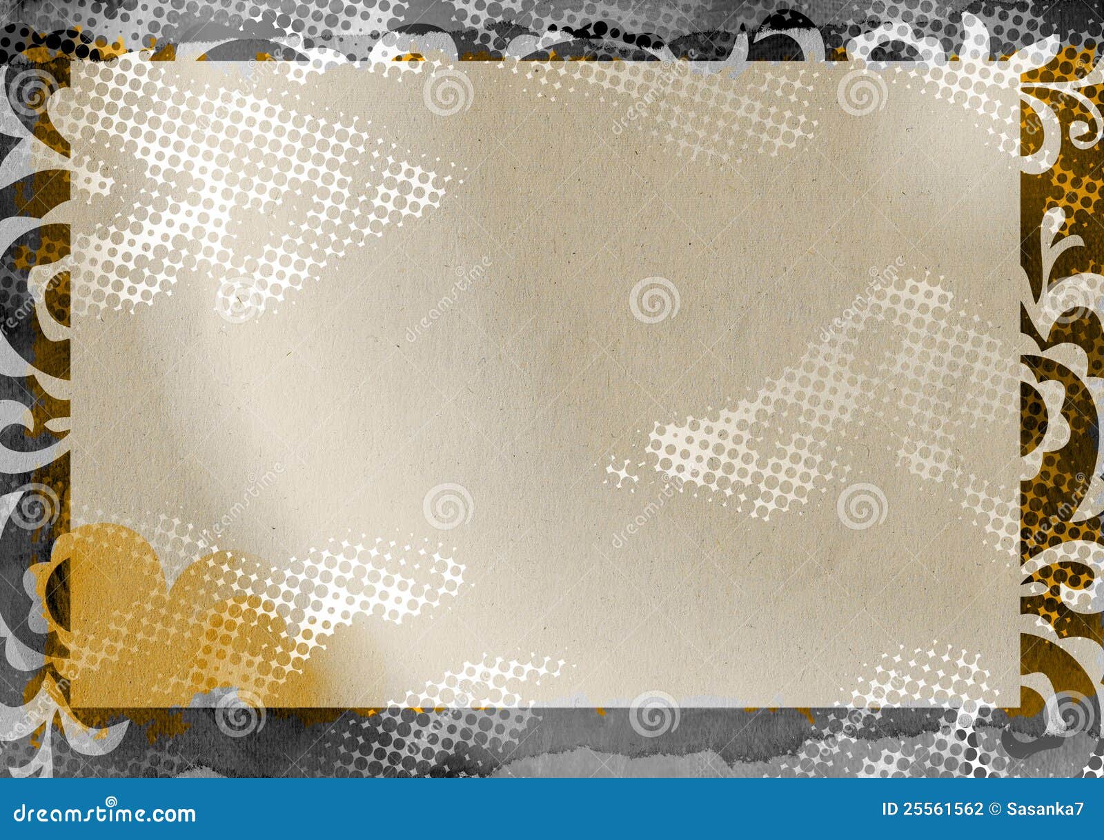 Grunge photo frame stock illustration. Illustration of color - 25561562