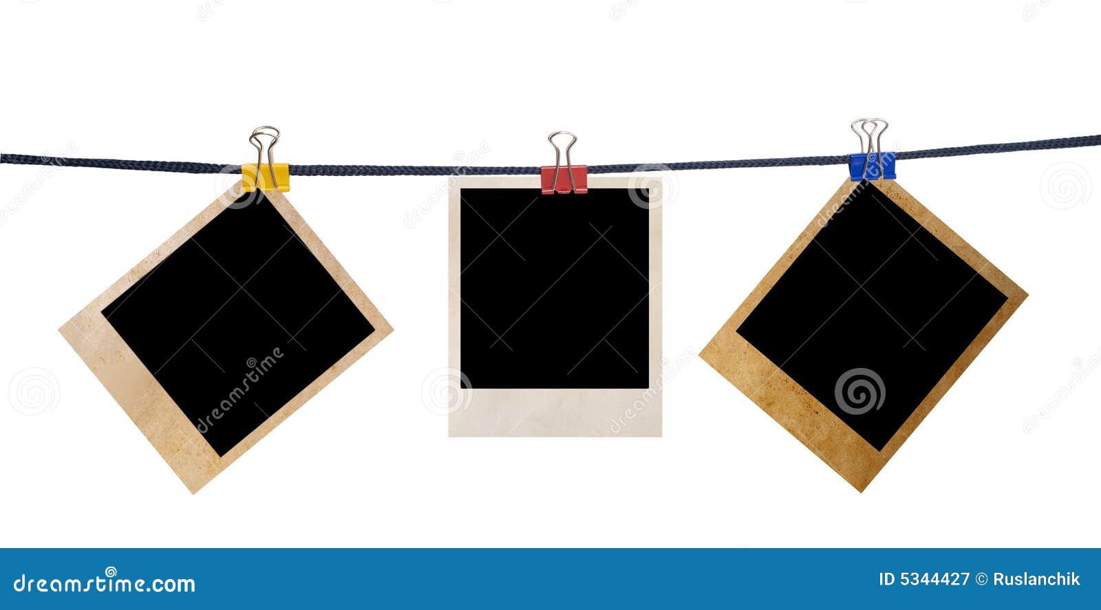 Grunge Photo Frame on a Rope Stock Image - Image of cork, clothespin ...