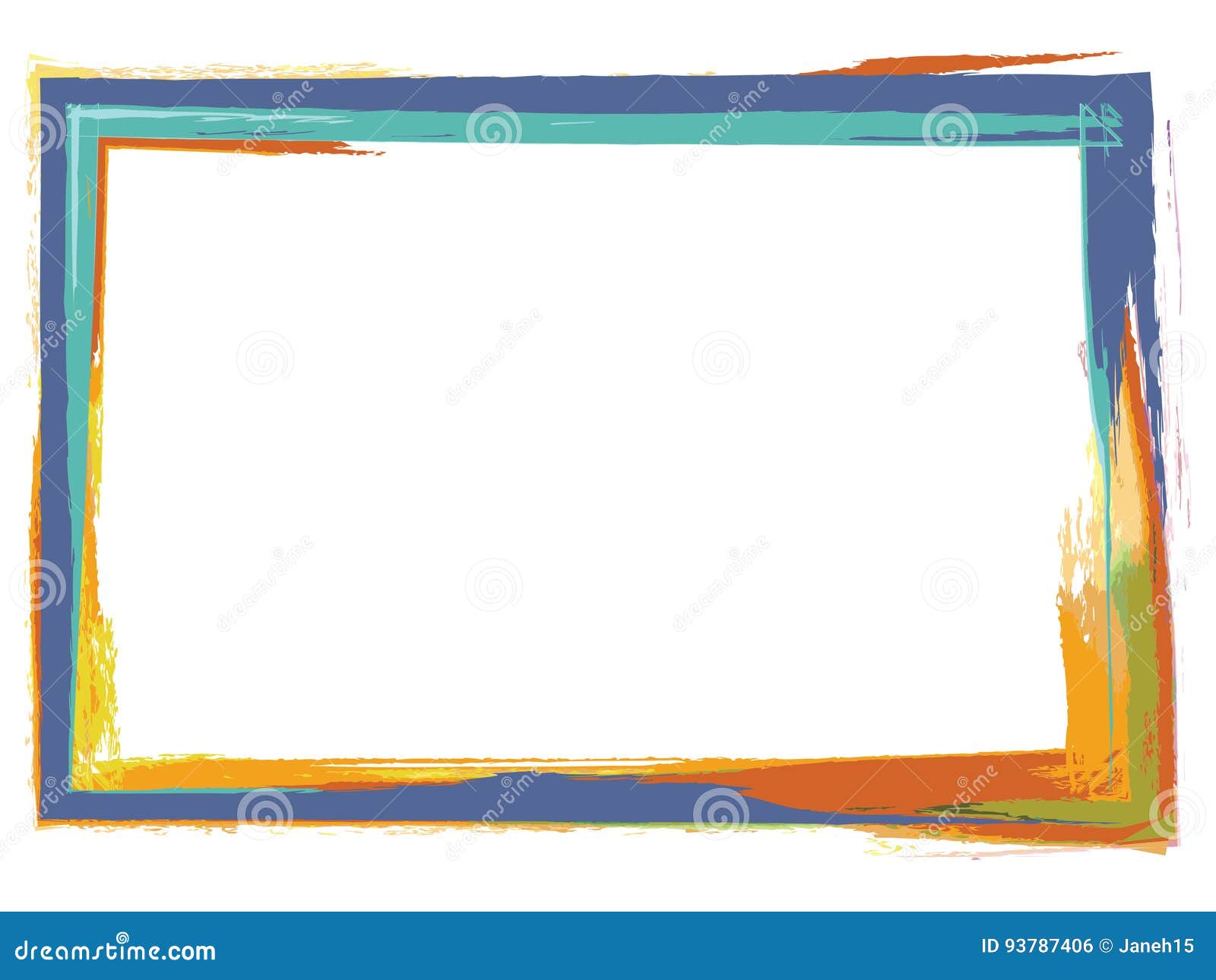 Grunge photo frame stock illustration. Illustration of color - 93787406