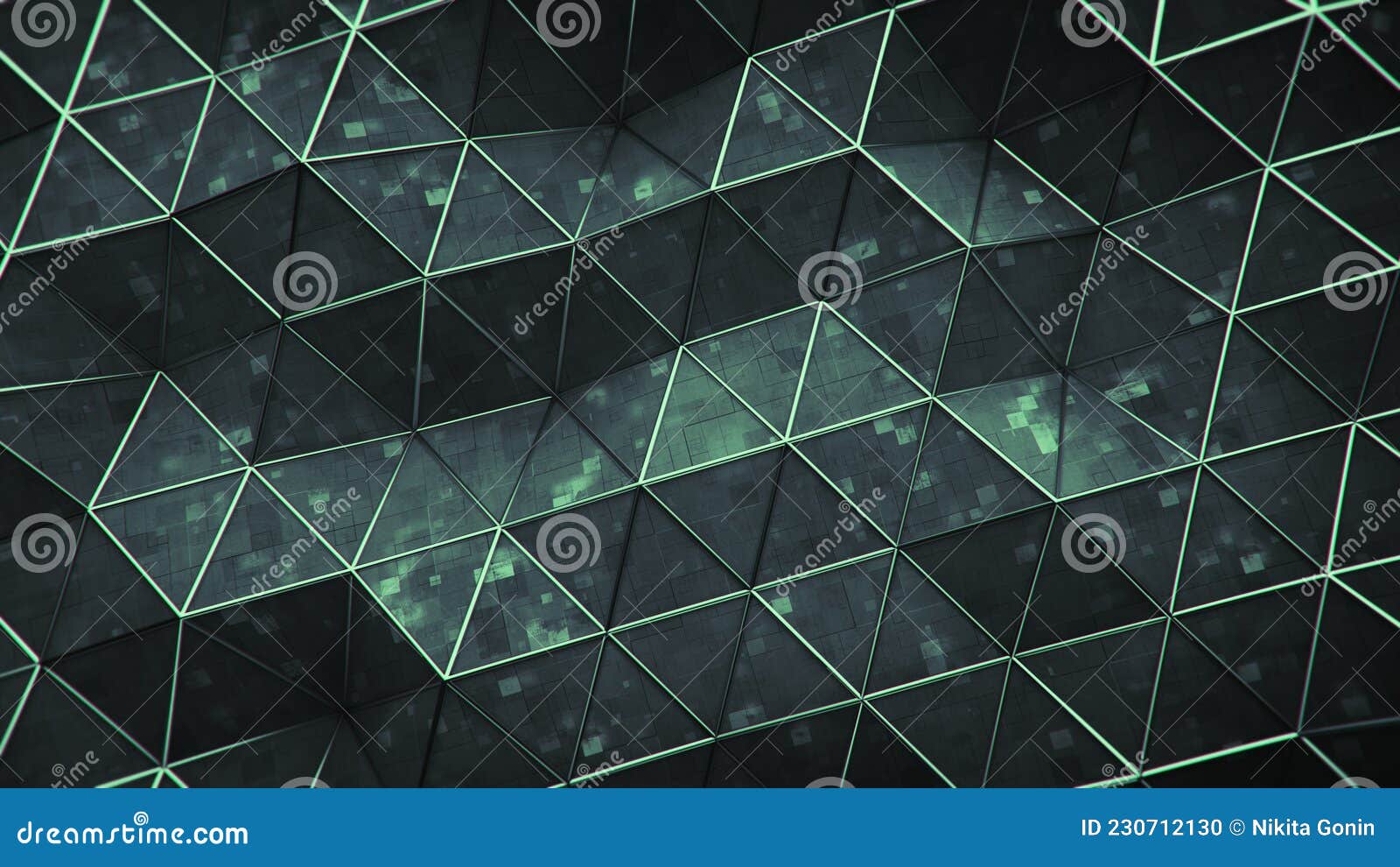 Grunge Polygonal Shape with Hi-tech Surface 3D Rendering Illustration ...