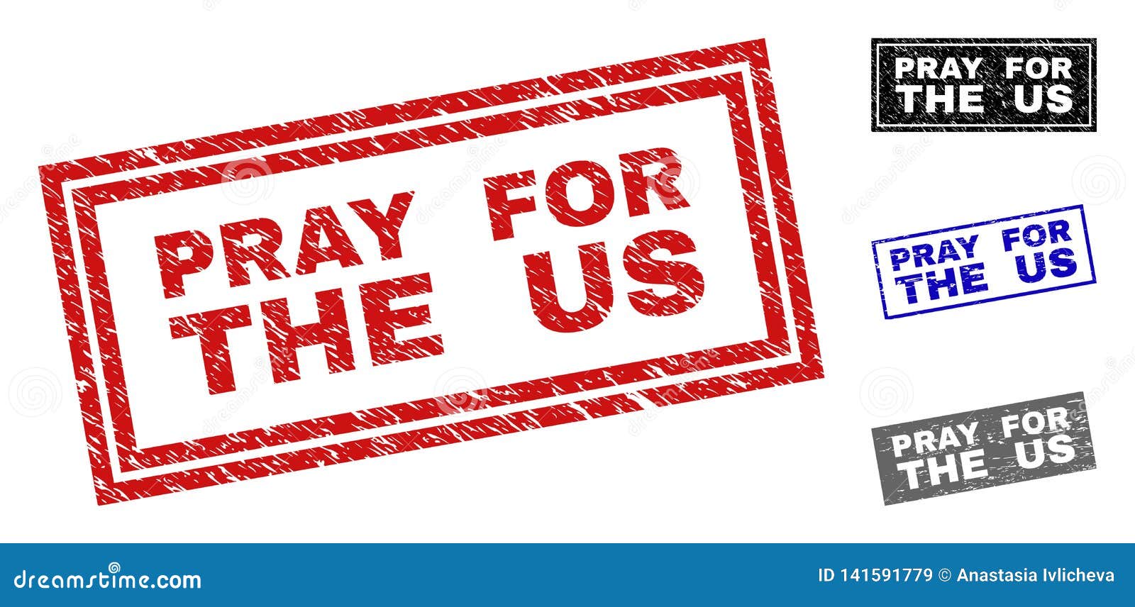 Grunge PRAY for the US Textured Rectangle Stamps Stock Vector ...