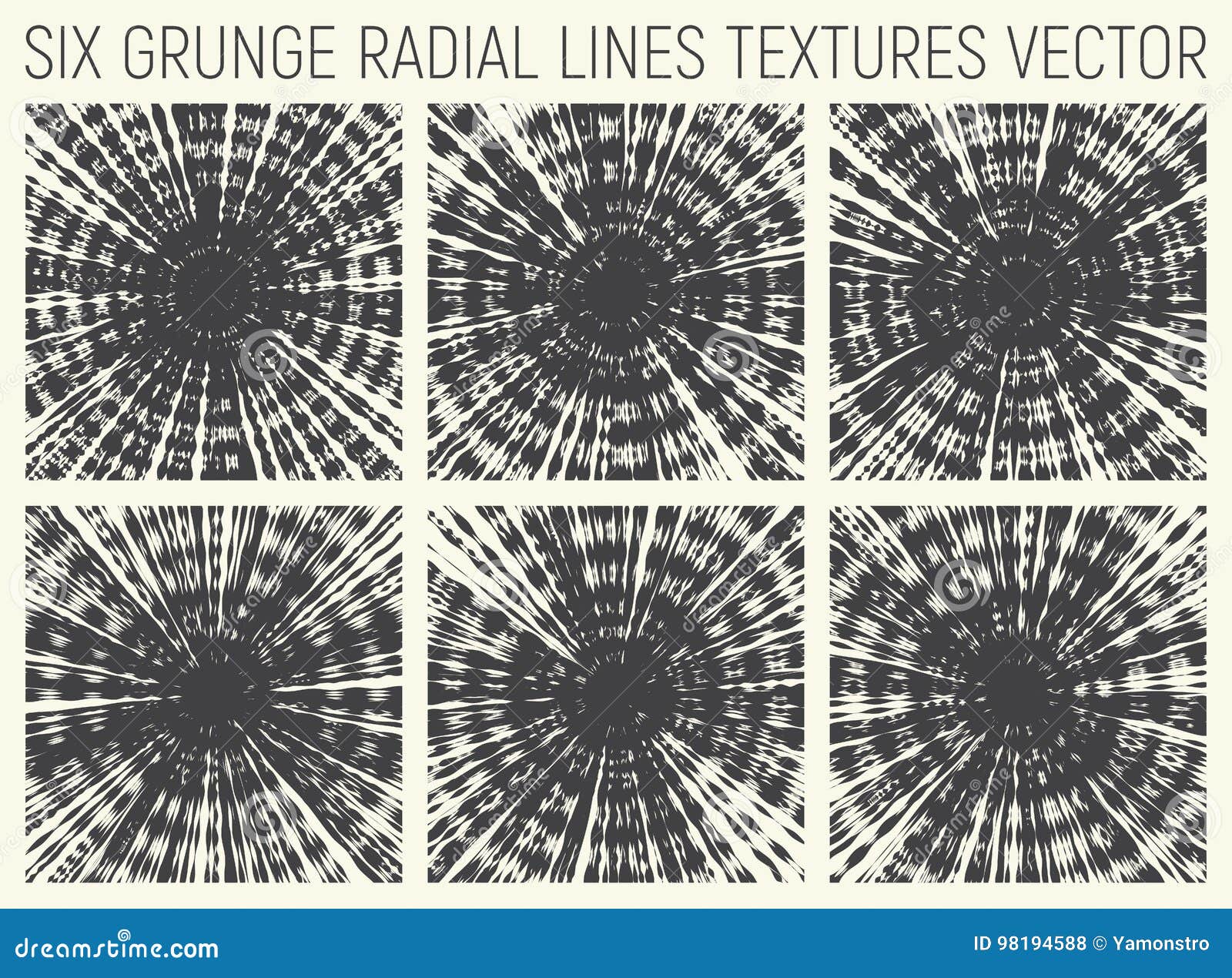 6 Grunge Radial Lines Textures Vector | CartoonDealer.com #98194608