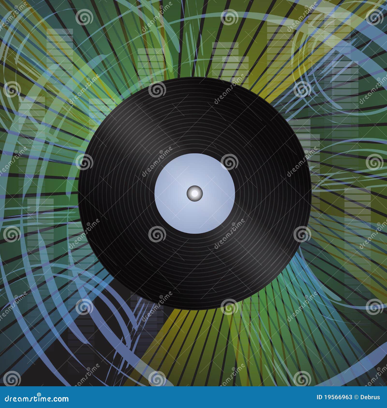 Grunge record stock vector. Illustration of graphic, media - 19566963