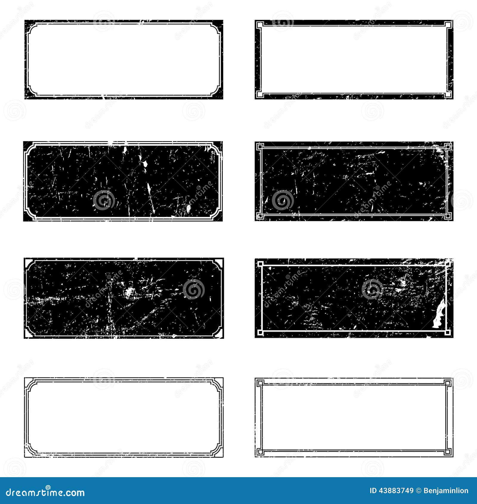 Grunge Rectangle Frames stock illustration. Illustration of cheque ...