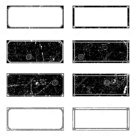 Grunge Rectangle Frames stock illustration. Illustration of cheque ...