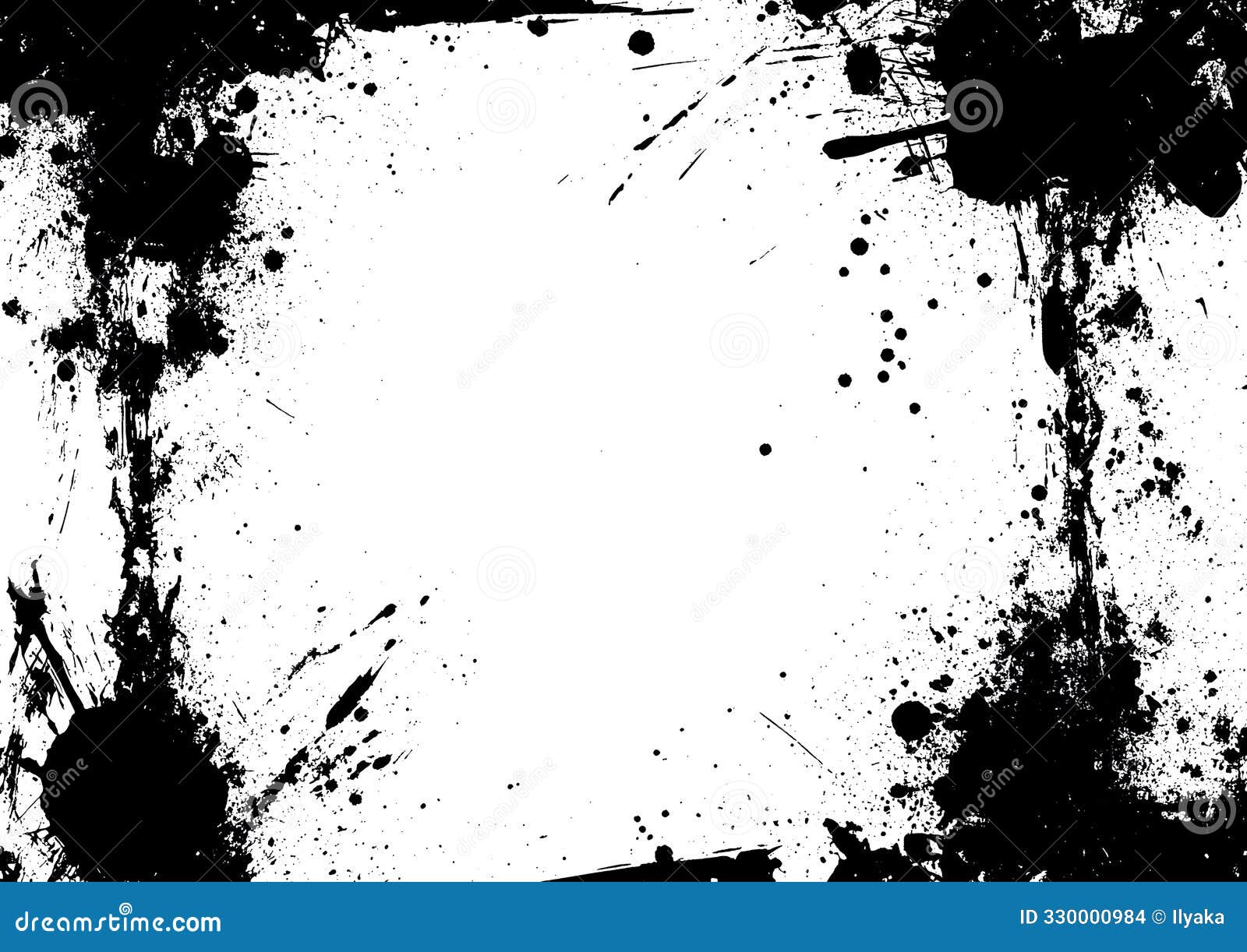 Grunge Rectangle Splatter Frame. Splash Ink Border. Rectangle Text Box ...