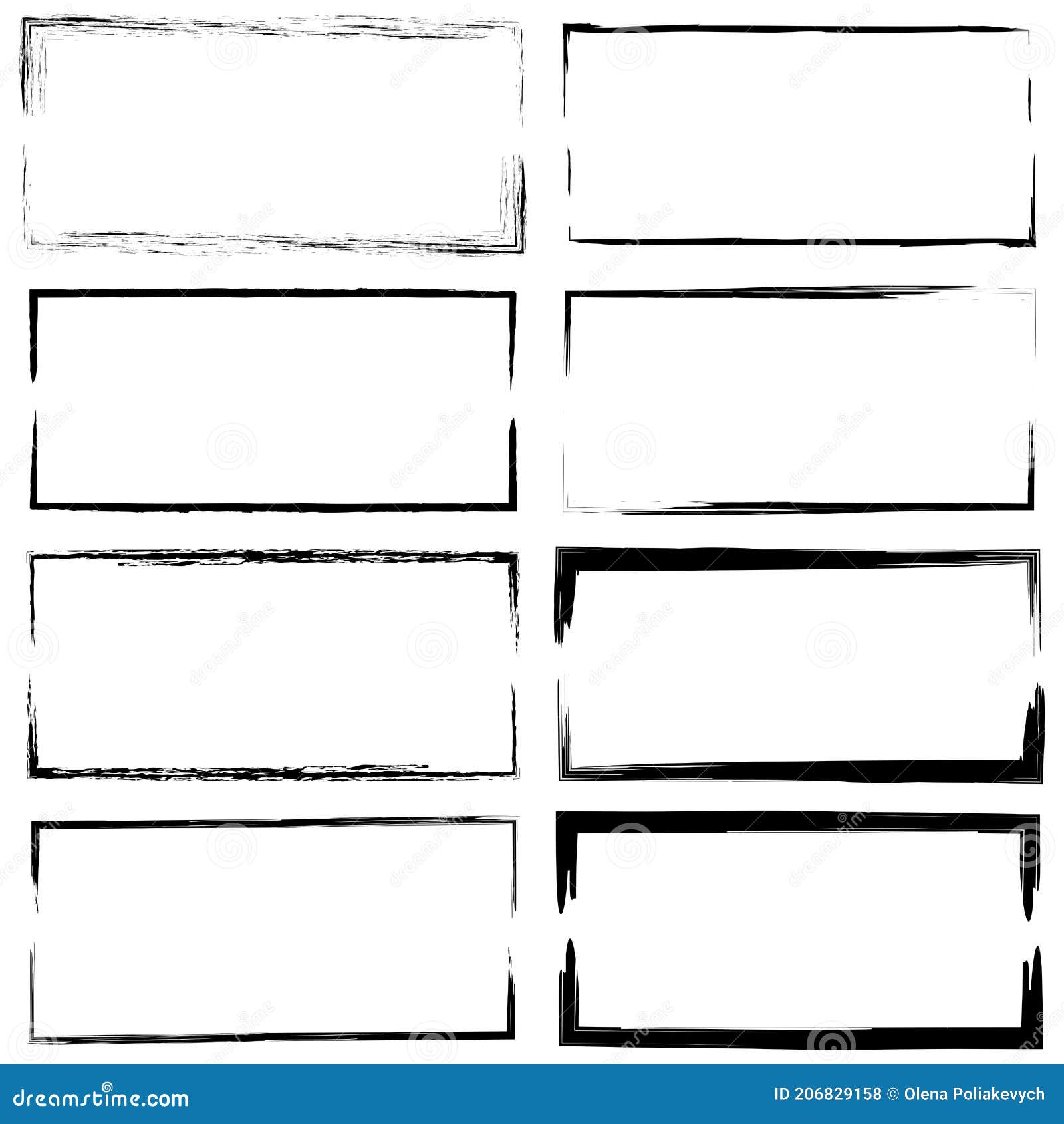 Grunge Rectangles. Distressed Overlay Texture. Hand Drawn Abstract ...