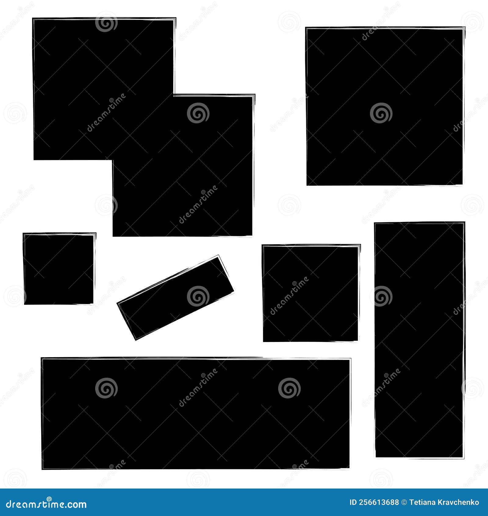 Grunge Rectangles. Edge Frame. Vector Illustration. Stock Image Stock ...