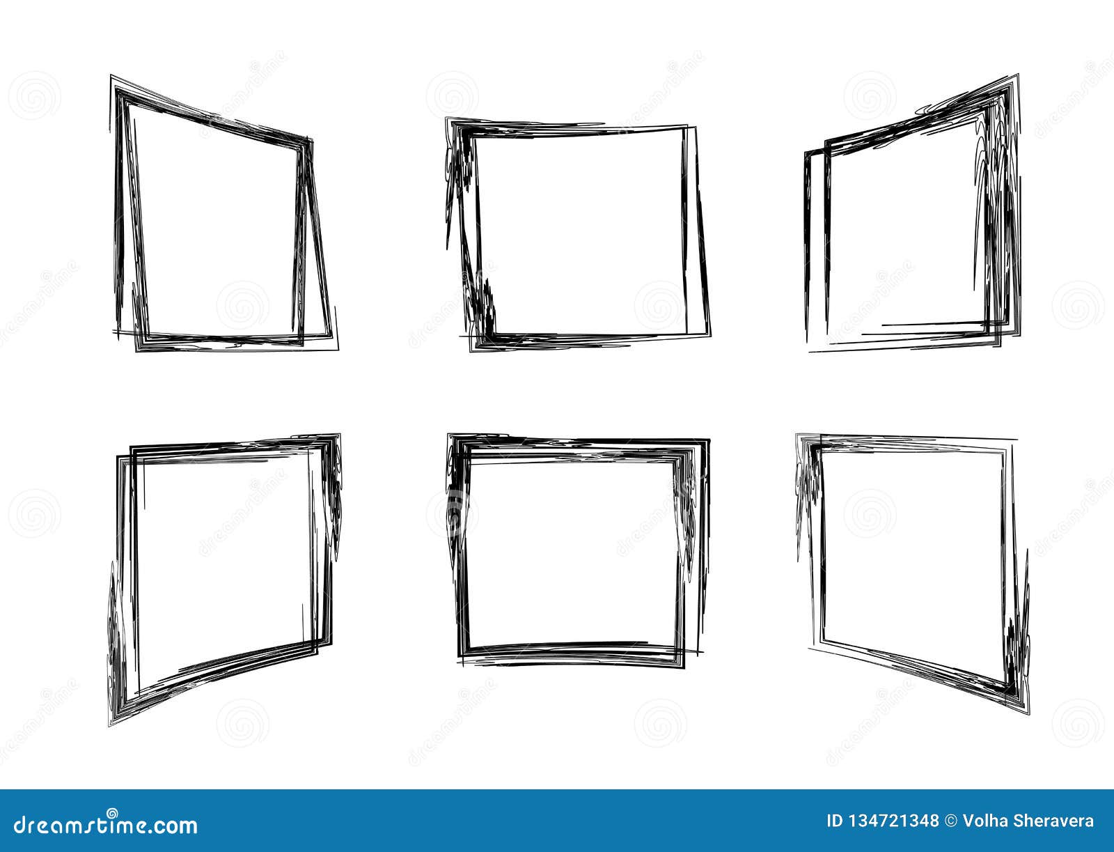 Grunge Rectangles Set. Grunge Frames. Set of Hand Drawn Rectangles ... Grunge Rectangles Set. Grunge Frames. Set of Hand Drawn Rectangles ...