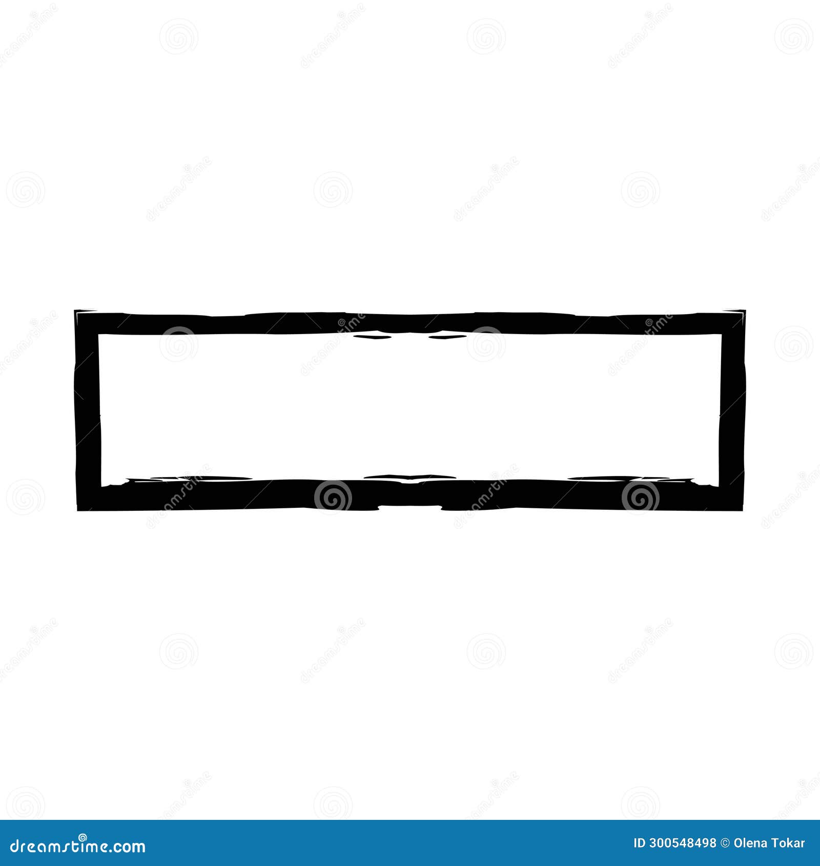Grunge Rectangular Frame Stamp. Ink Empty Black Box. Rectangular Border ...