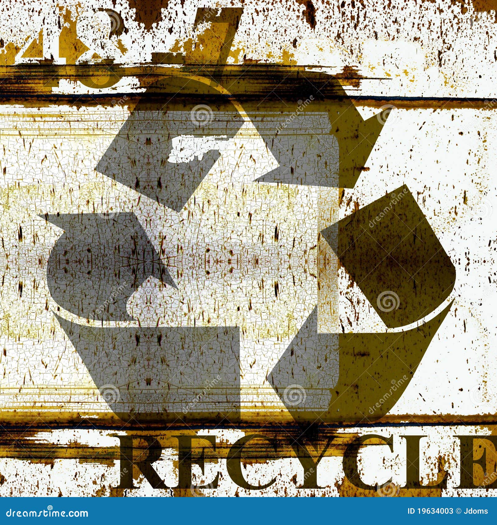 Grunge Recycle Symbol Background Stock Illustration - Illustration of ...
