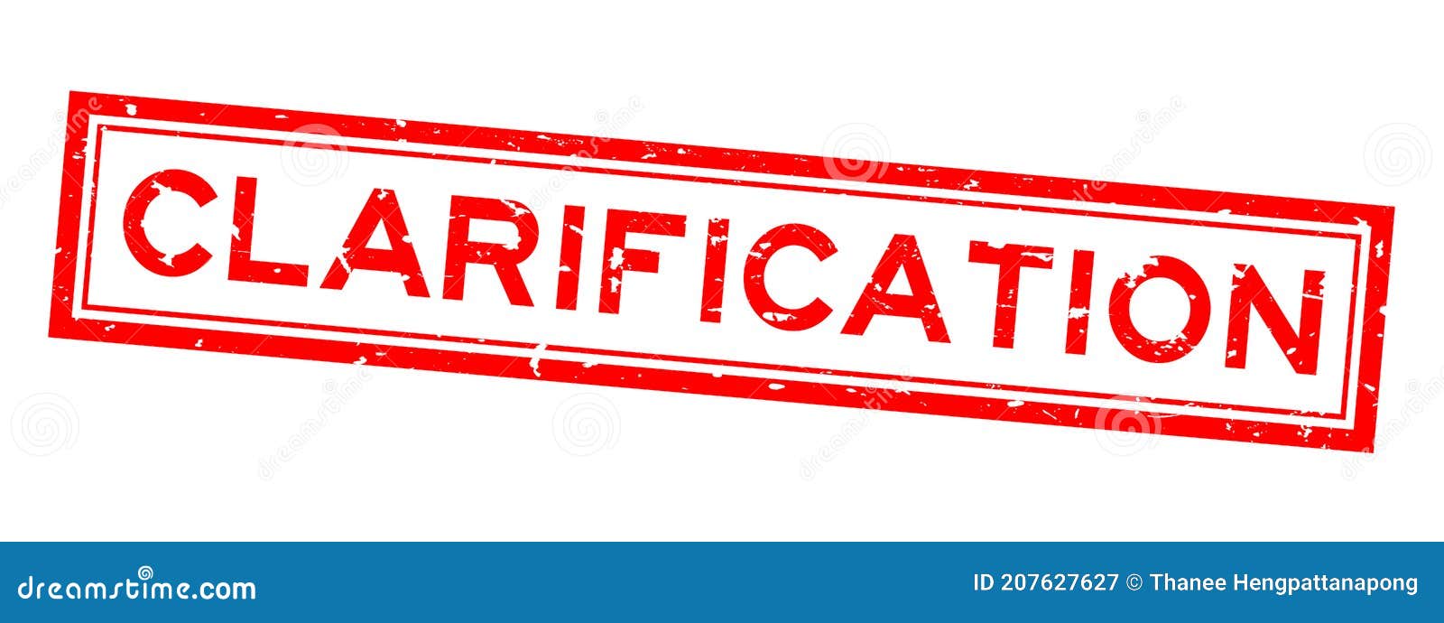 Grunge Red Clarification Word Square Rubber Stamp On White Background ...