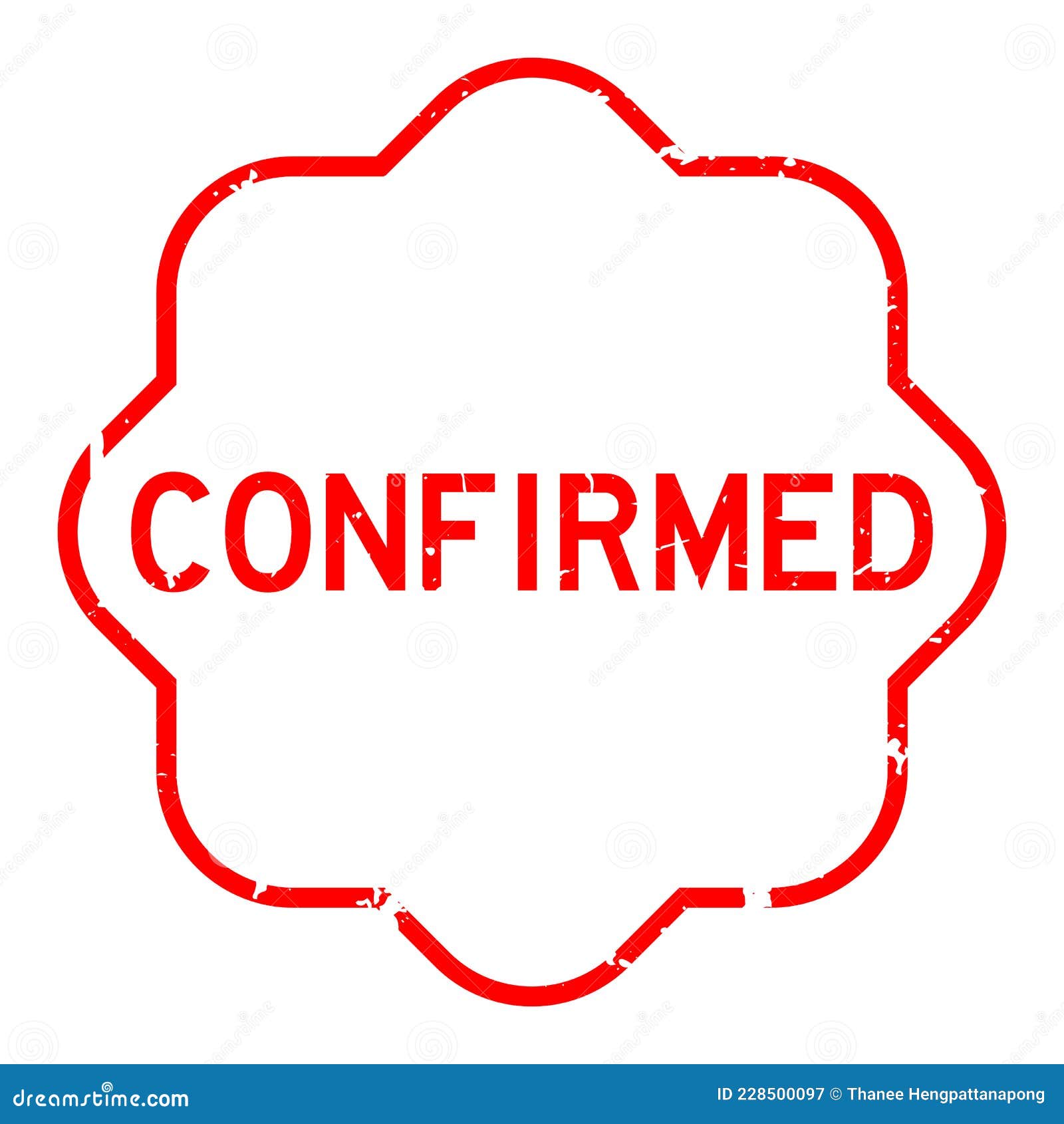 Grunge Red Confirmed Word Rubber Stamp on White Background Stock Vector ...
