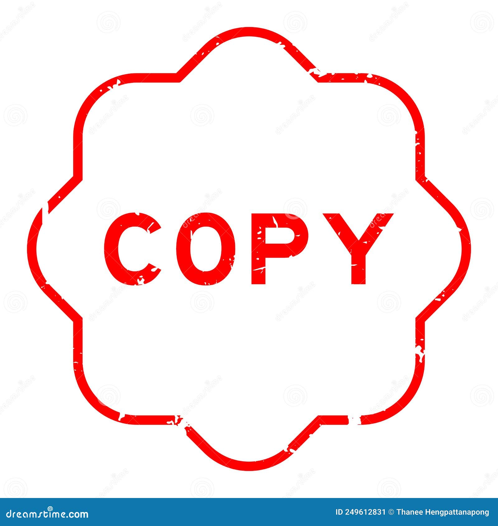 Grunge Red Copy Word Rubber Stamp on White Background Stock Vector ...