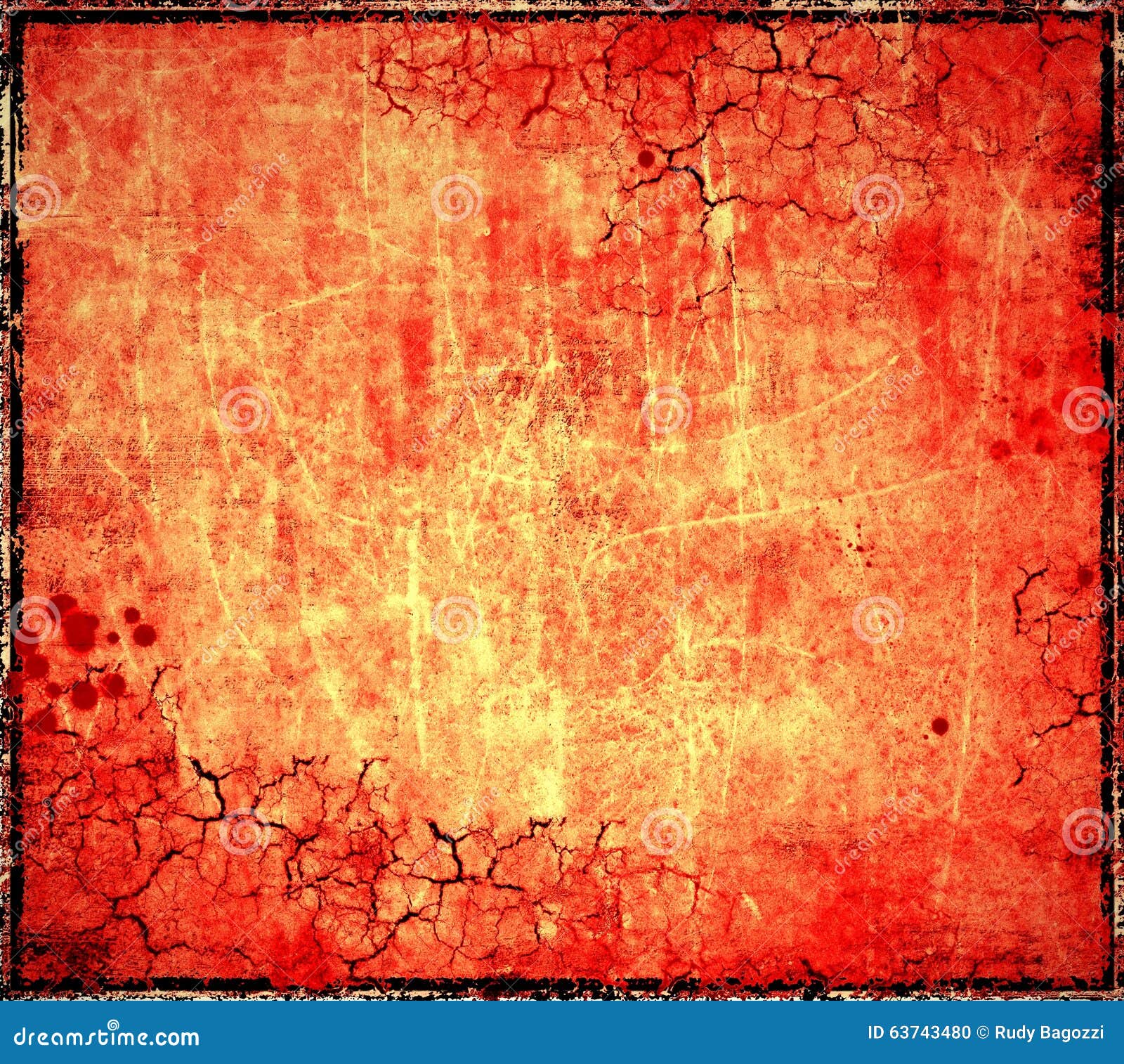 Grunge Red Cracked Background Stock Illustration - Illustration of ...