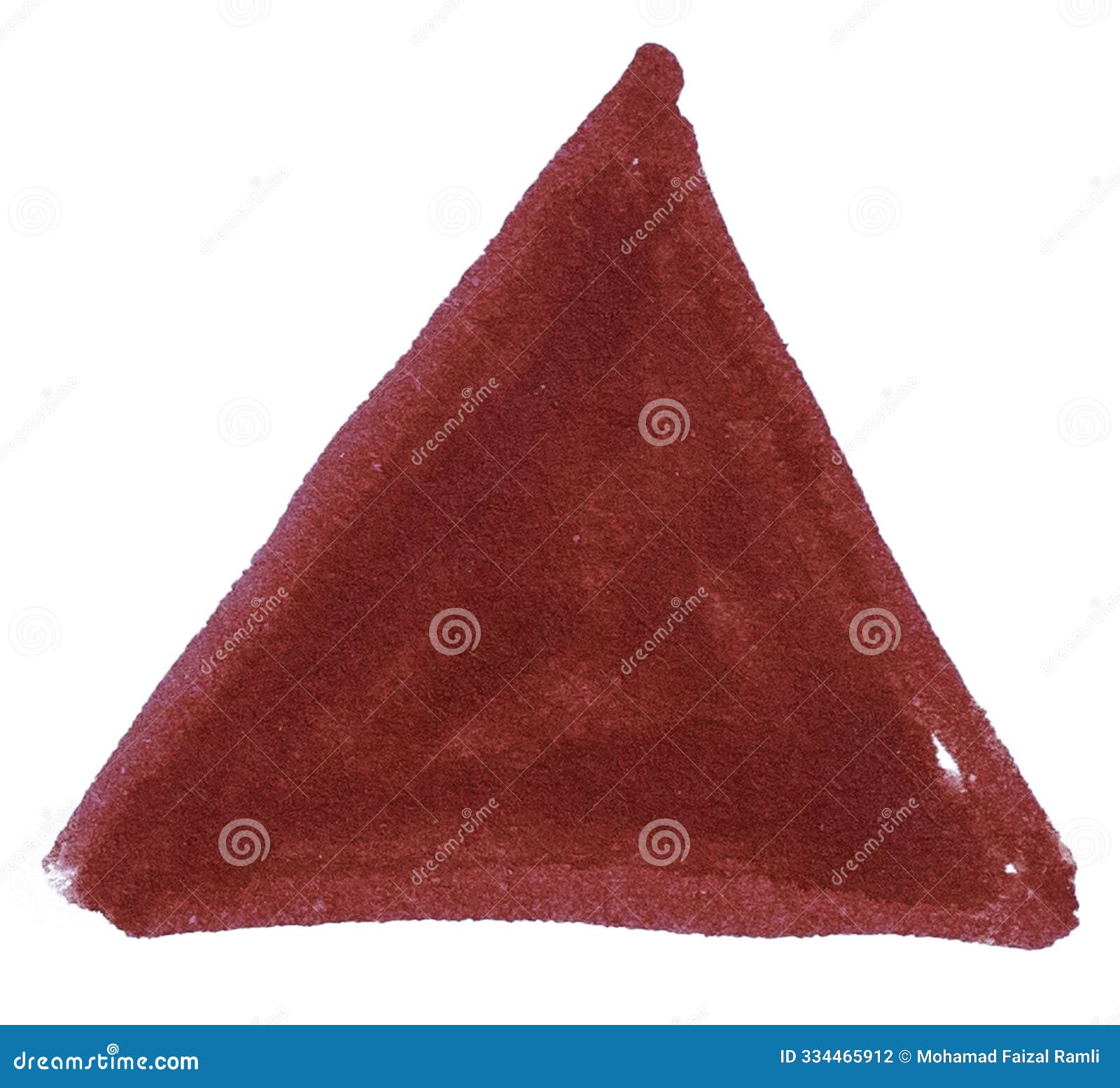 Grunge Red Marker Pen Hand-Drawn Triangle Isolated on White Background ...