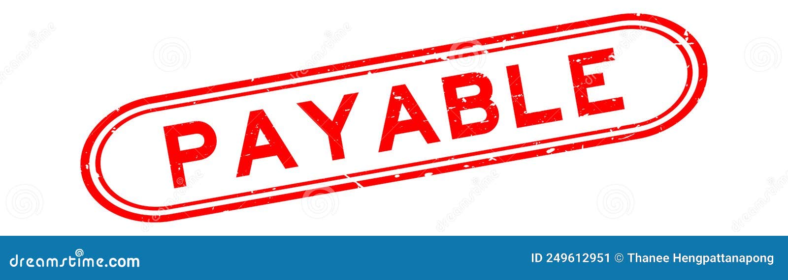 Grunge Red Payable Word Rubber Stamp on White Background Stock Vector ...