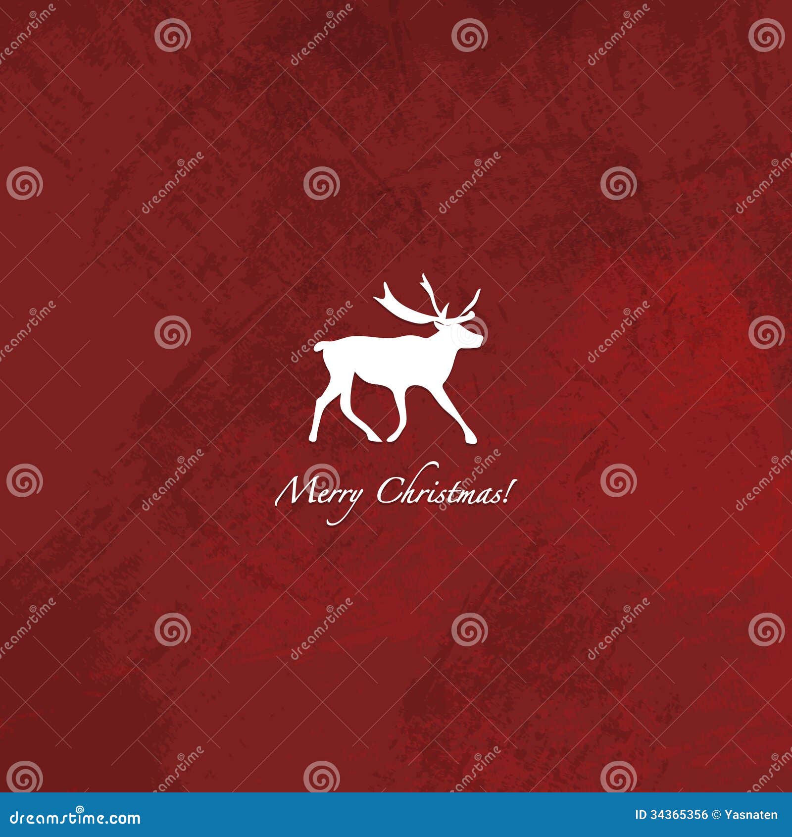 Grunge Red Reindeer Background Stock Vector - Illustration of ...