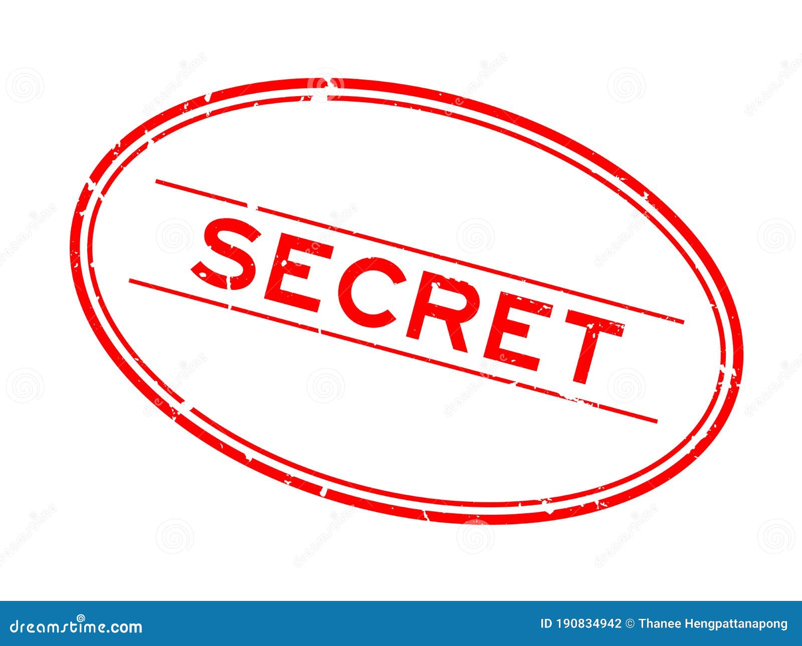 Grunge Red Secret Word Oval Rubber Stamp on White Backgoround Stock ...