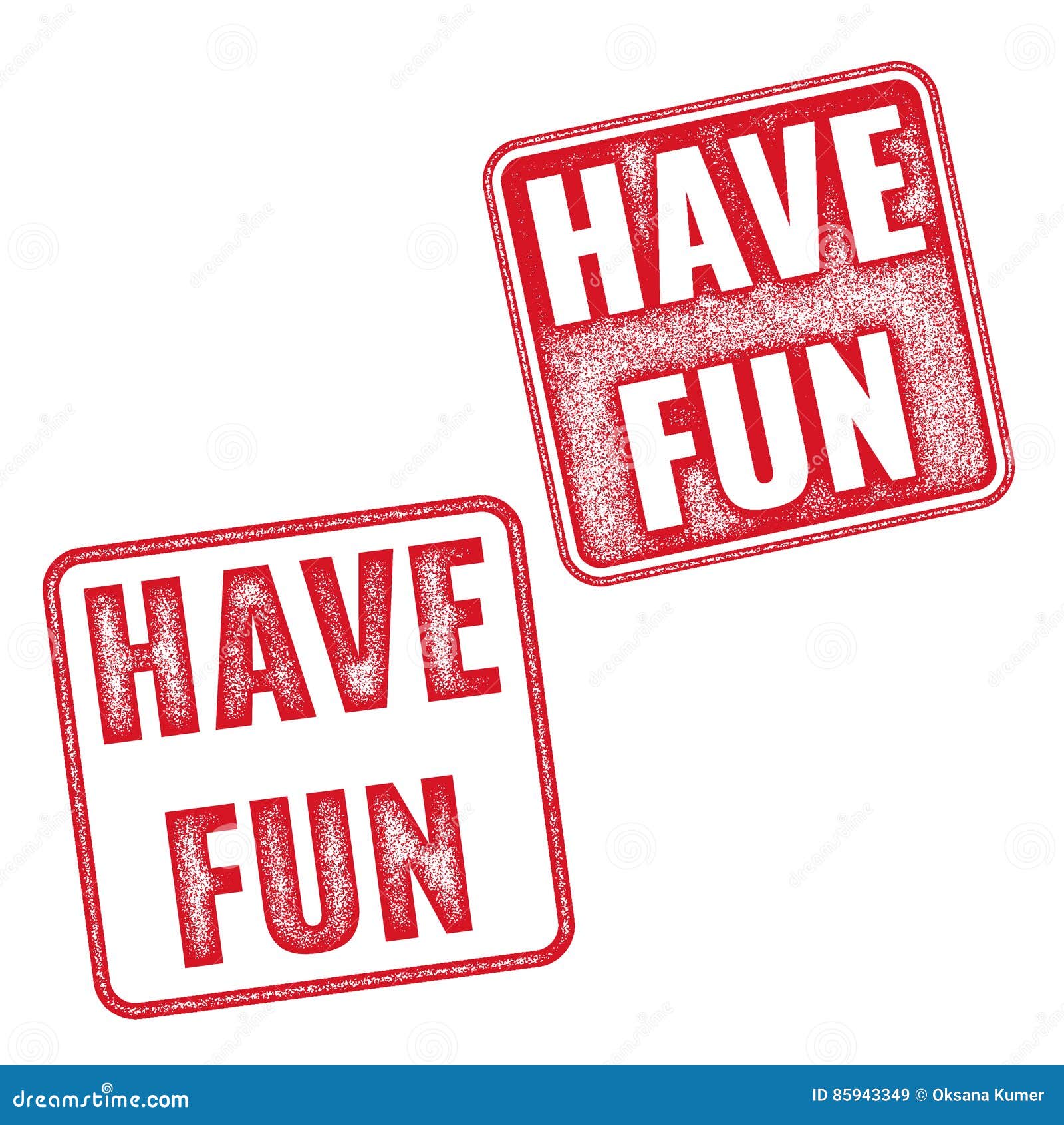 Grunge Red Textured Stamp with Words Have Fun Stock Vector ...