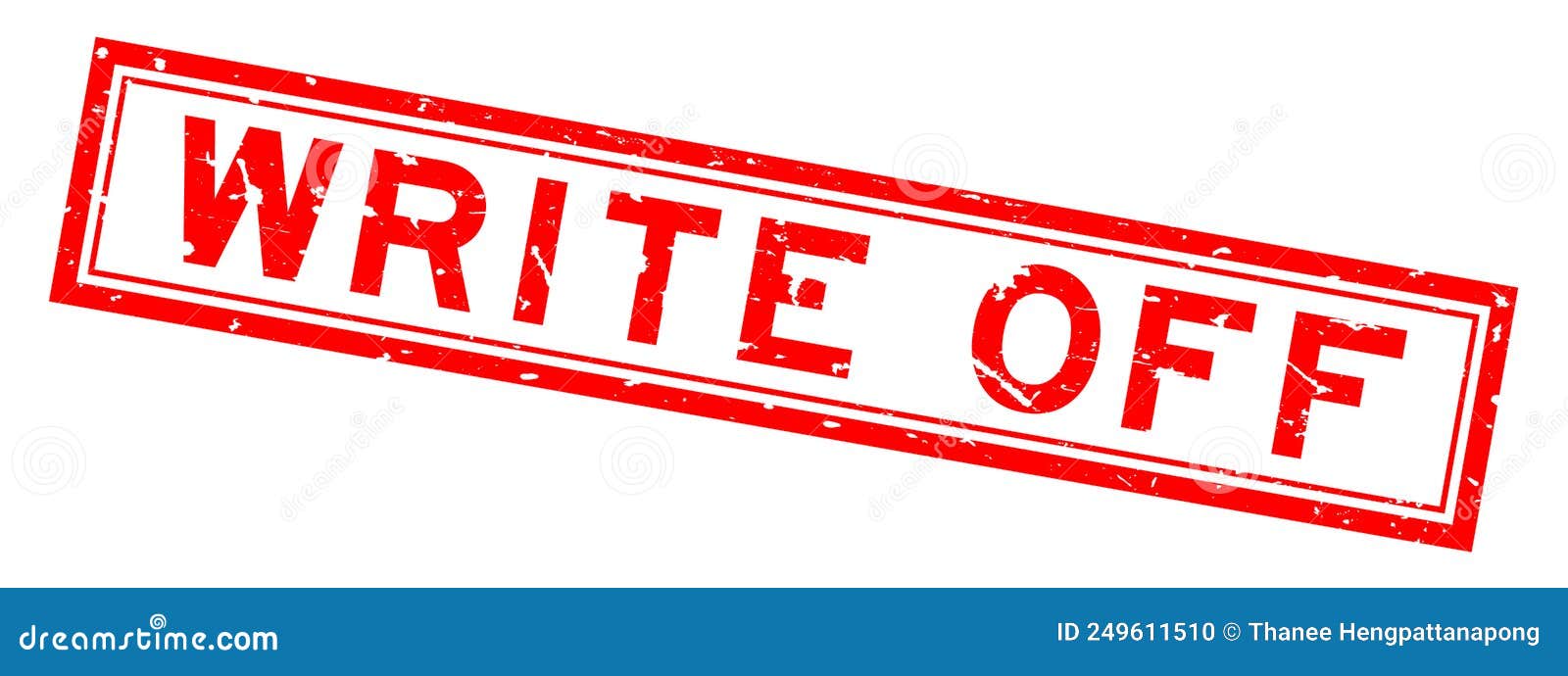 Grunge Red Write Off Word Square Rubber Stamp on White Background Stock ...