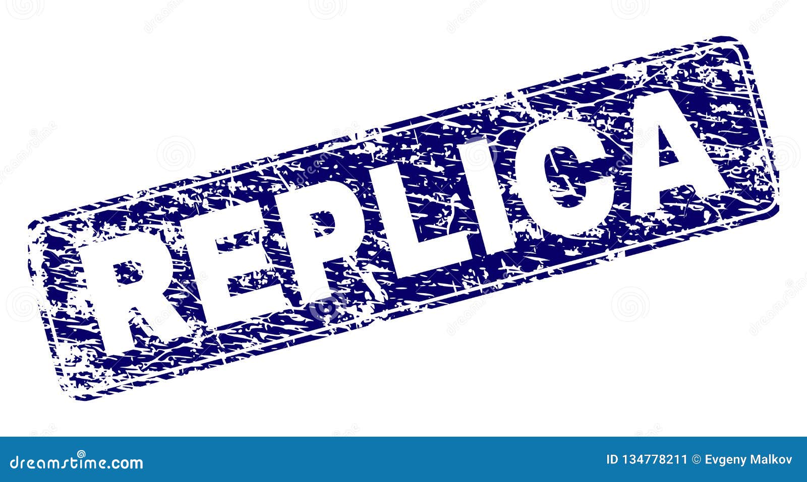 Grunge REPLICA Framed Rounded Rectangle Stamp Stock Vector ...