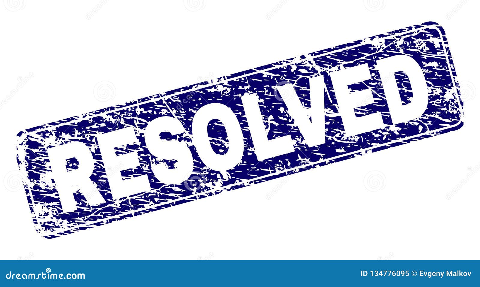 Grunge RESOLVED Framed Rounded Rectangle Stamp Stock Vector ...