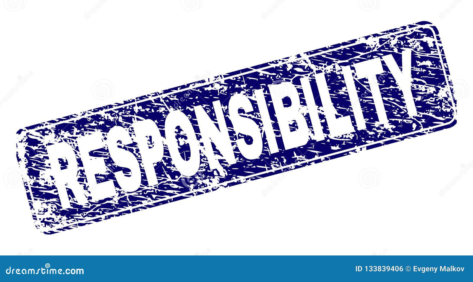 Grunge RESPONSIBILITY Framed Rounded Rectangle Stamp Stock Vector ...