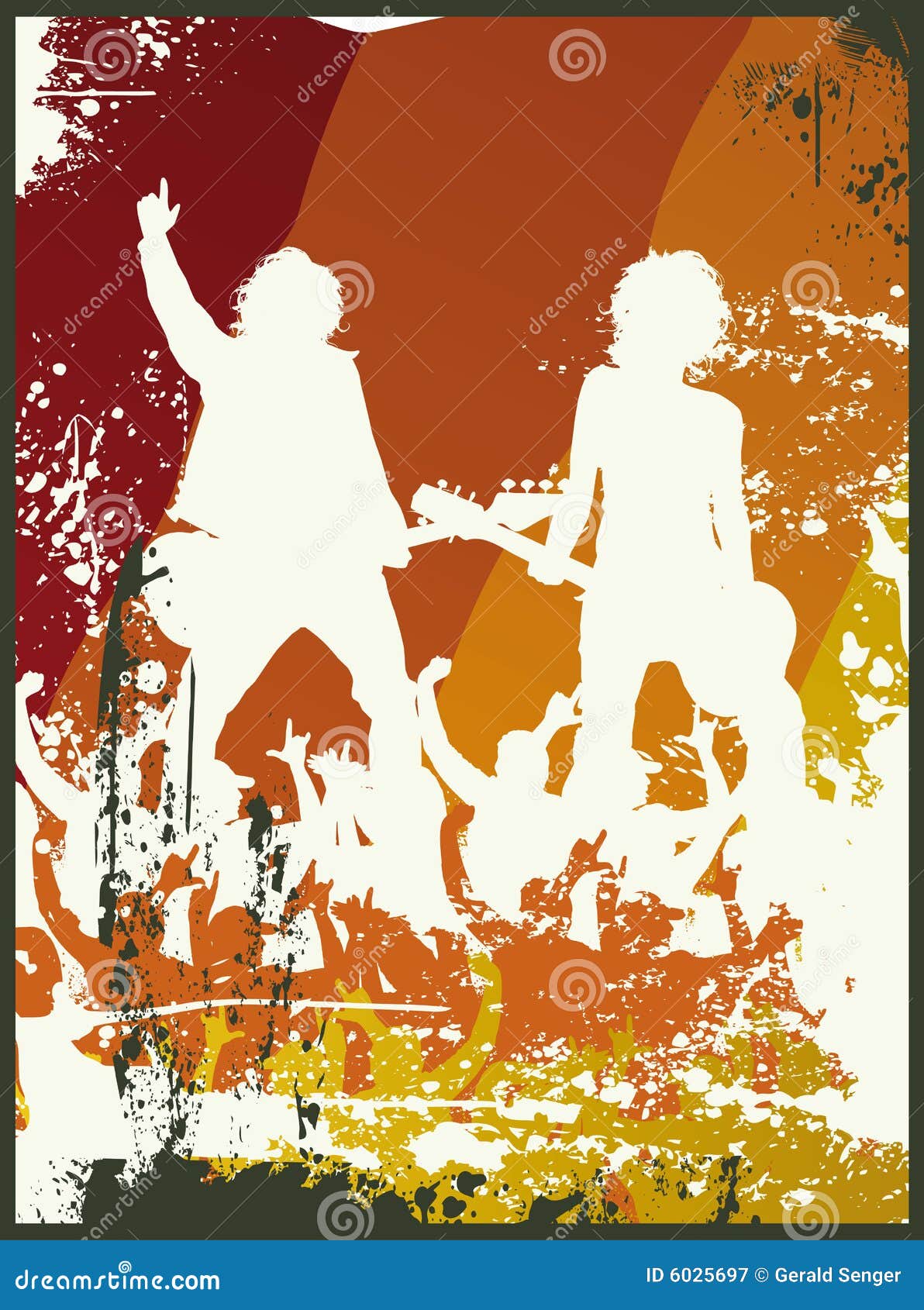 Grunge Retro Band stock illustration. Illustration of rock - 6025697