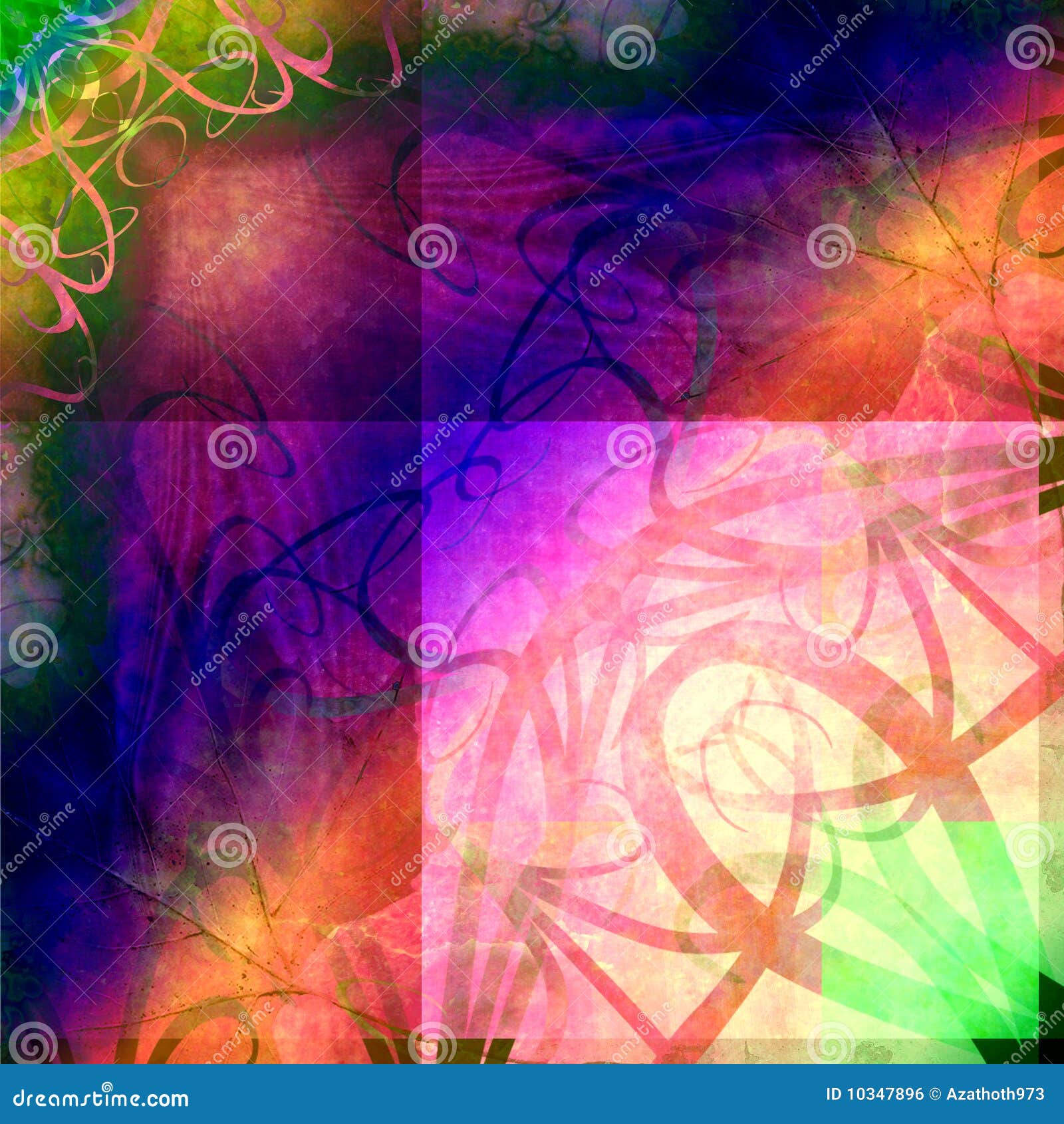 Grunge Retro Psychedelic Background Stock Illustration - Illustration ...