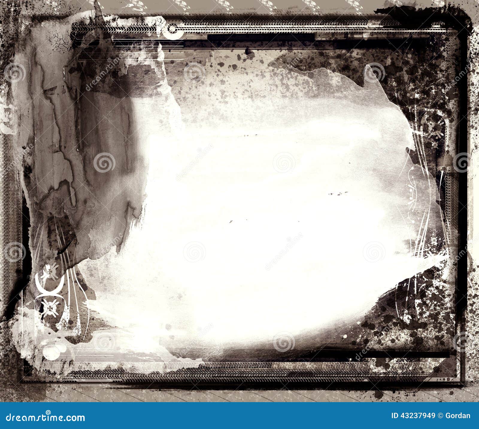 Grunge Retro Style Frame for Your Projects Stock Illustration ...