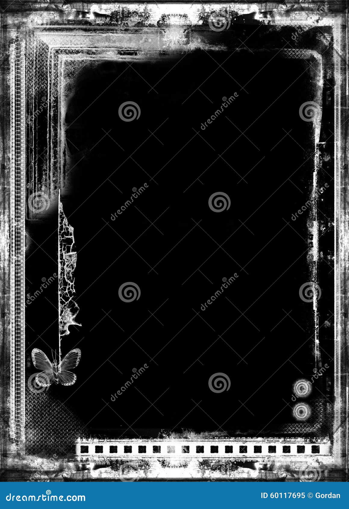 Grunge Retro Style Frame for Your Projects Stock Image - Image of ...