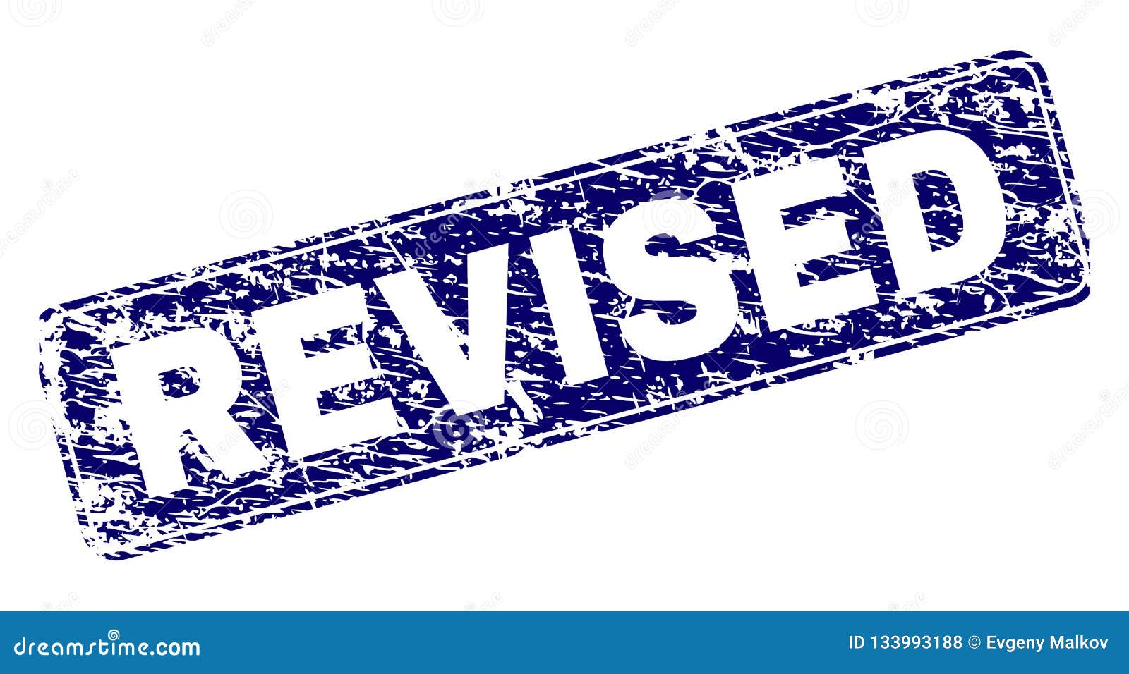 Grunge REVISED Framed Rounded Rectangle Stamp Stock Vector ...