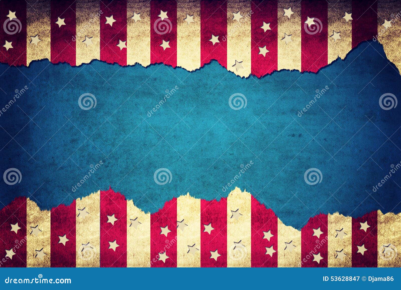 Grunge Ripped Paper USA Flag Stock Image - Image of pattern, abstract ...