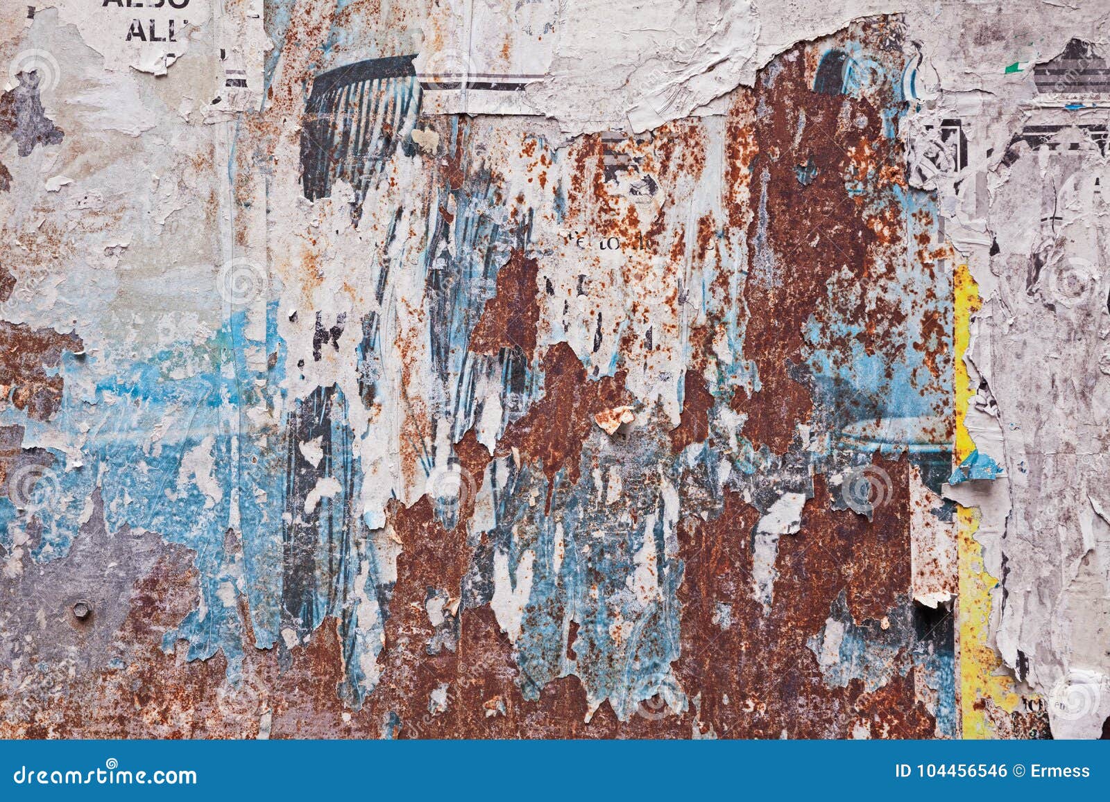 Old Grunge Ripped Torn Vintage Collage Colorful Street Posters Creased ...