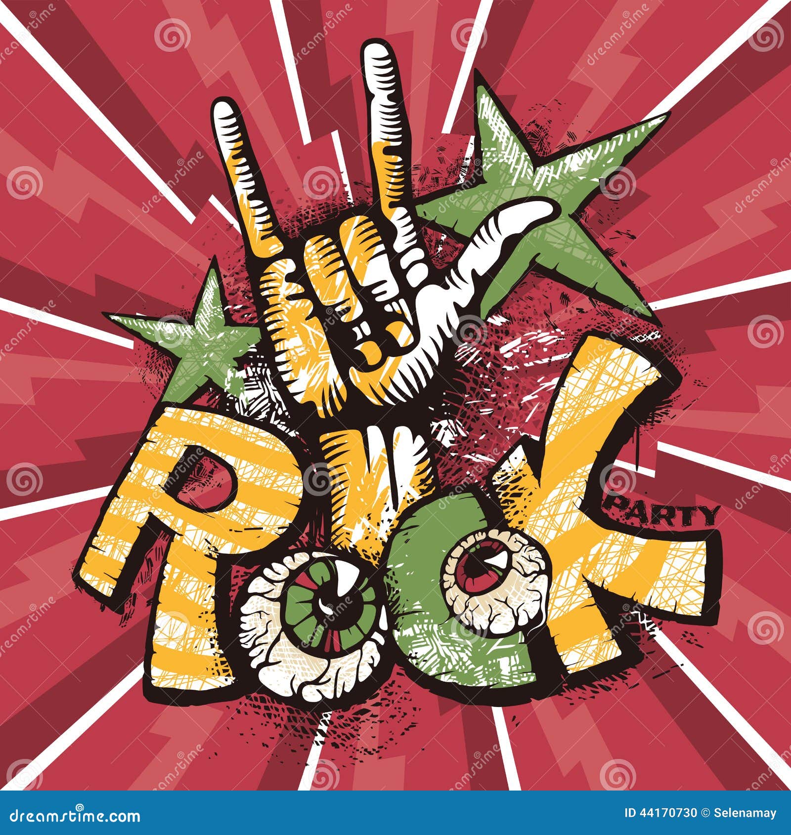 You Rock Poster Vector Illustration | CartoonDealer.com #85061306