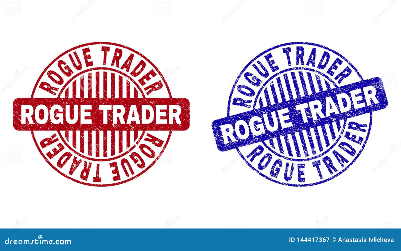 Rogue Trader Rosette And Rectangle Bicolor Stamp Seals With Scratched