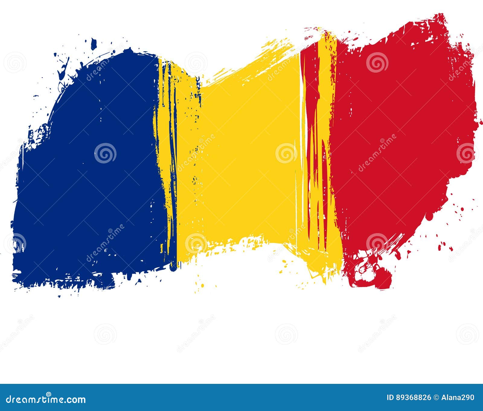Grunge Romania Map With The National Flag Colors On White Background ...