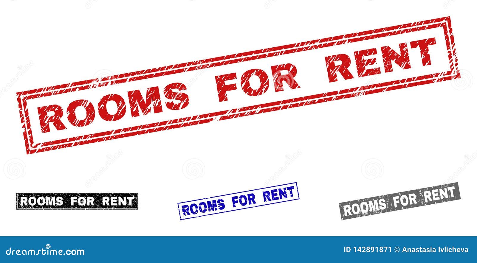 Grunge ROOMS for RENT Scratched Rectangle Watermarks Stock Vector ...