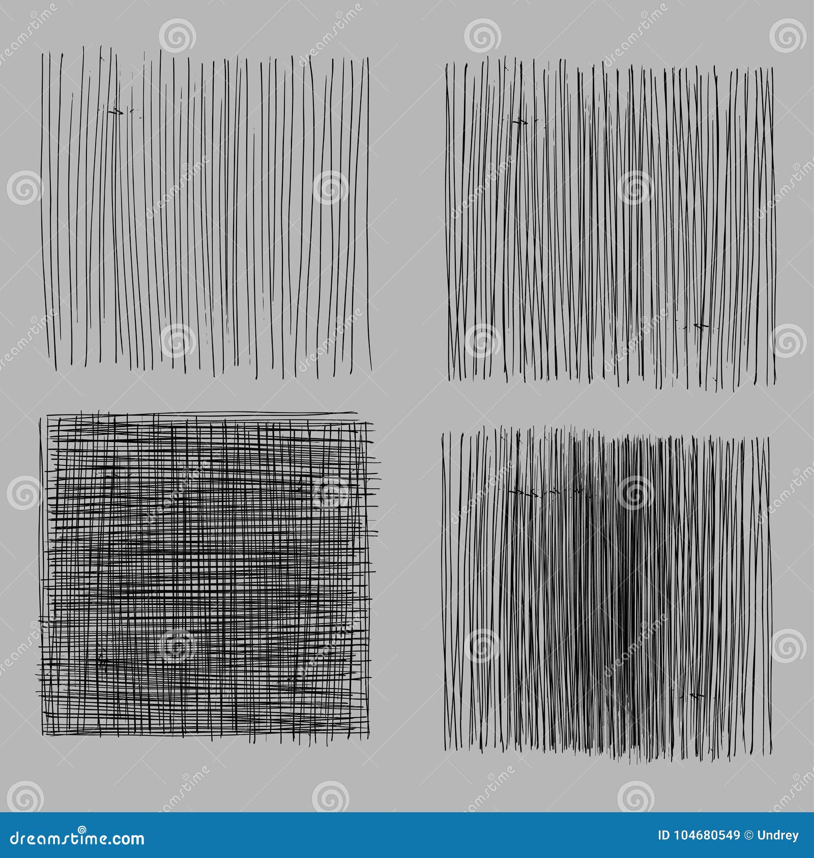 Grunge Rough Hatching Drawing Textures Set. Vector Illustration Stock ...