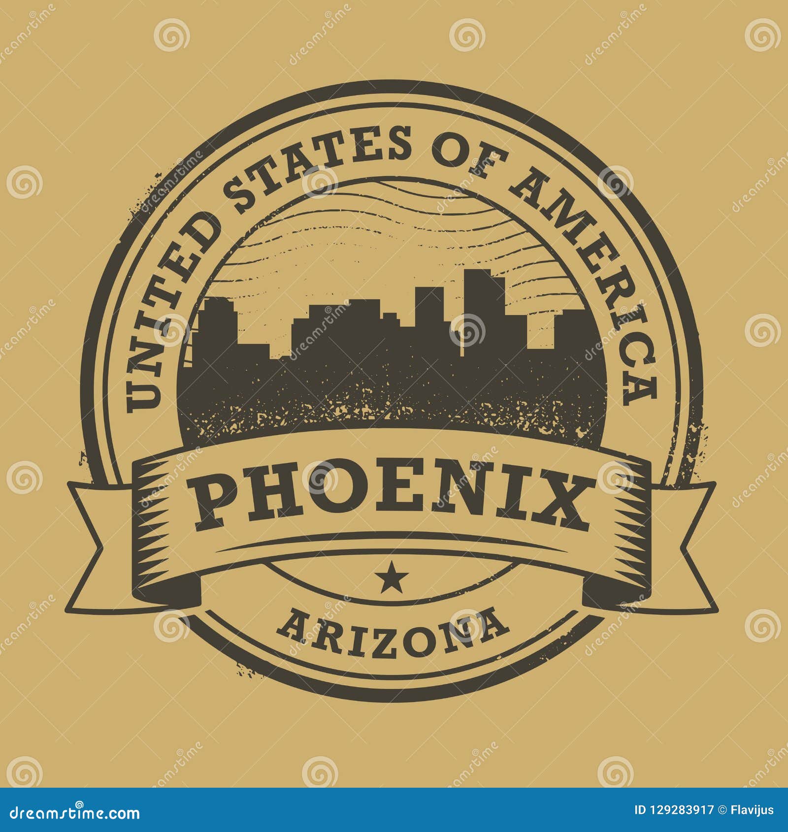Grunge Rubber Stamp or Label with Name of Phoenix, Arizona Stock Vector ...