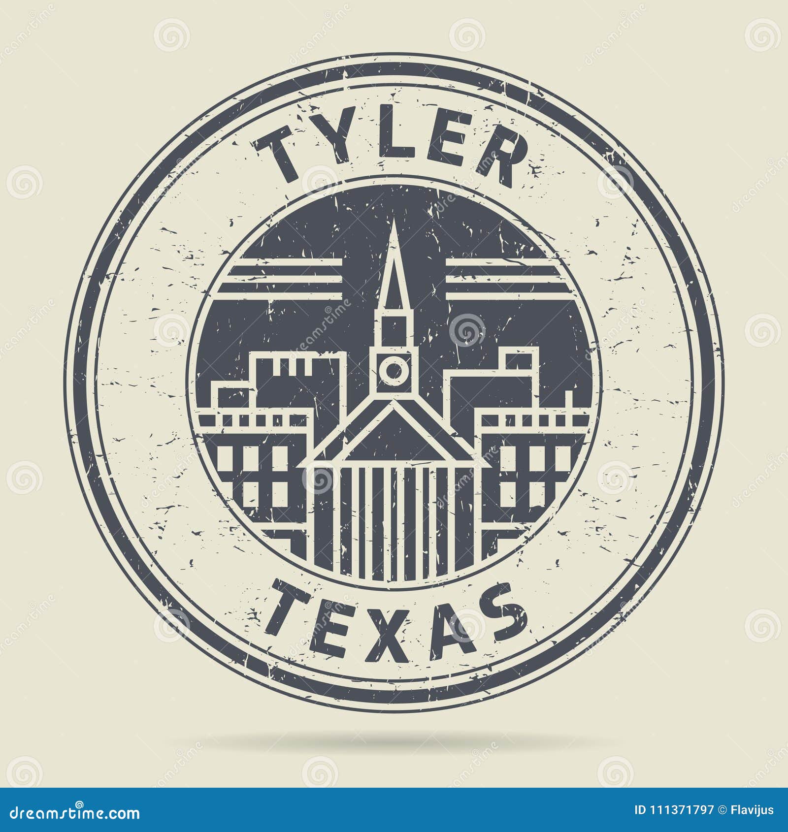 Grunge Rubber Stamp or Label with Text Tyler, Texas Stock Vector ...