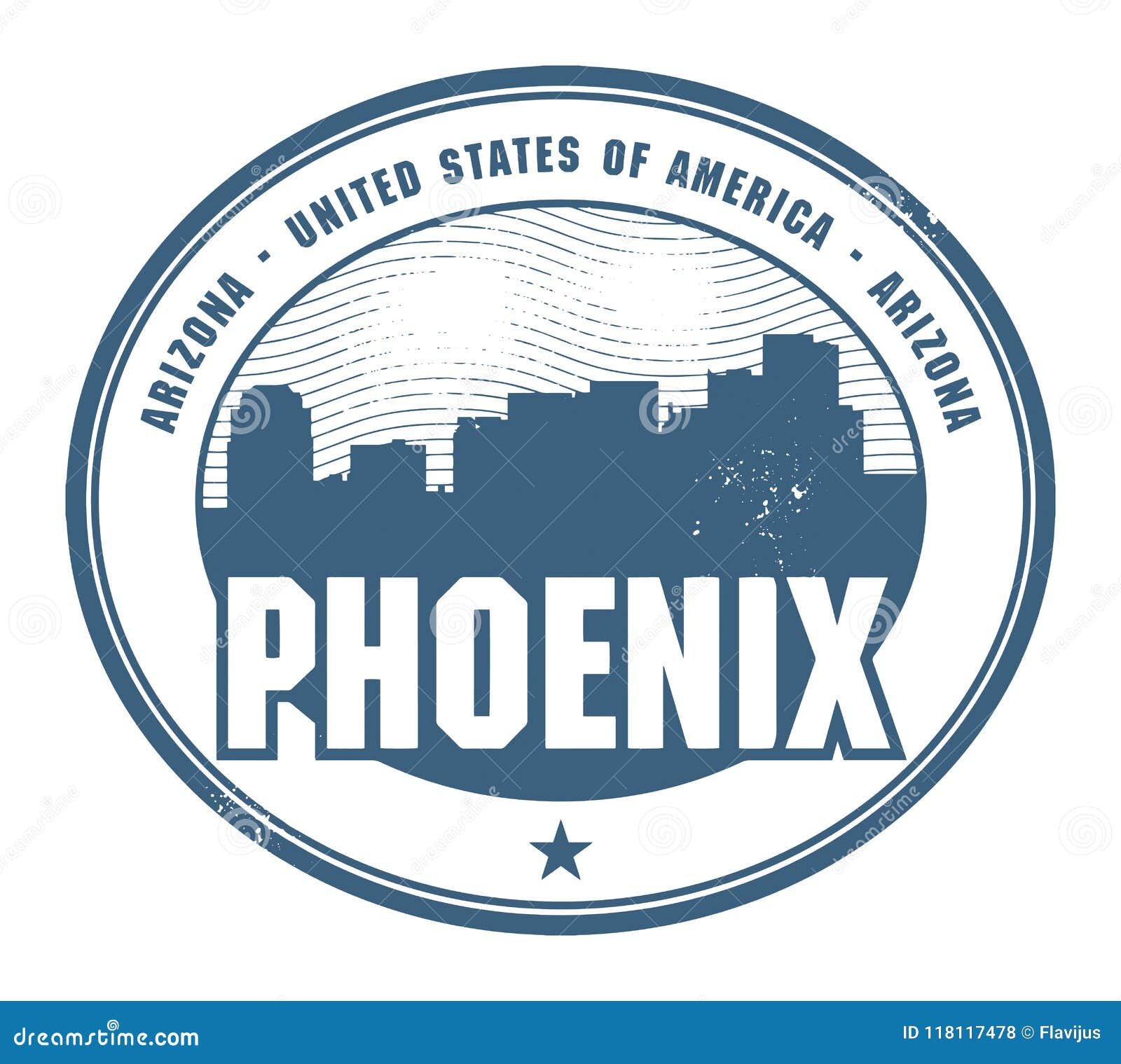Grunge Rubber Stamp with Name of Arizona, Phoenix Stock Vector ...