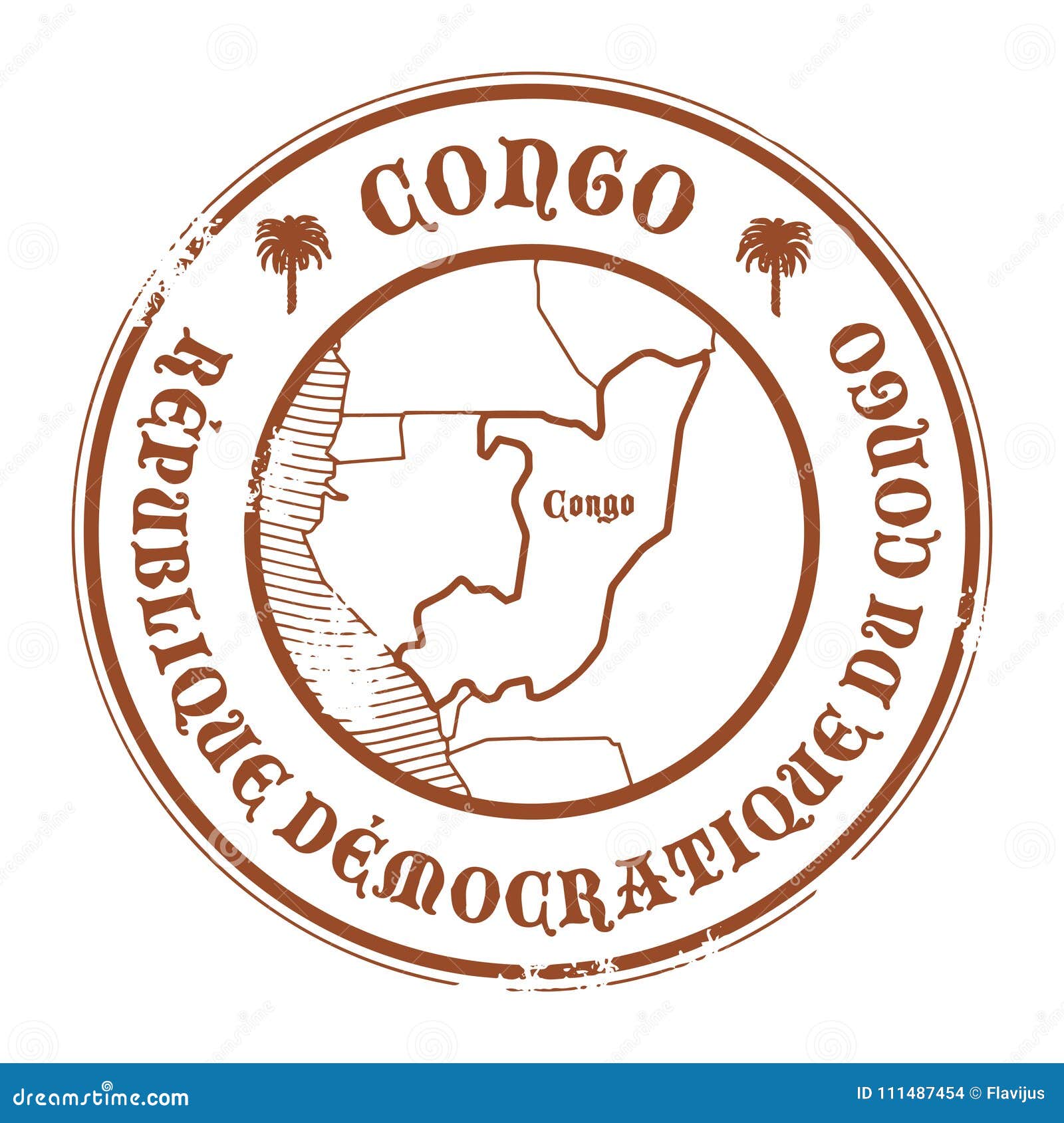 Grunge Rubber Stamp with the Name and Map of Congo Stock Vector ...